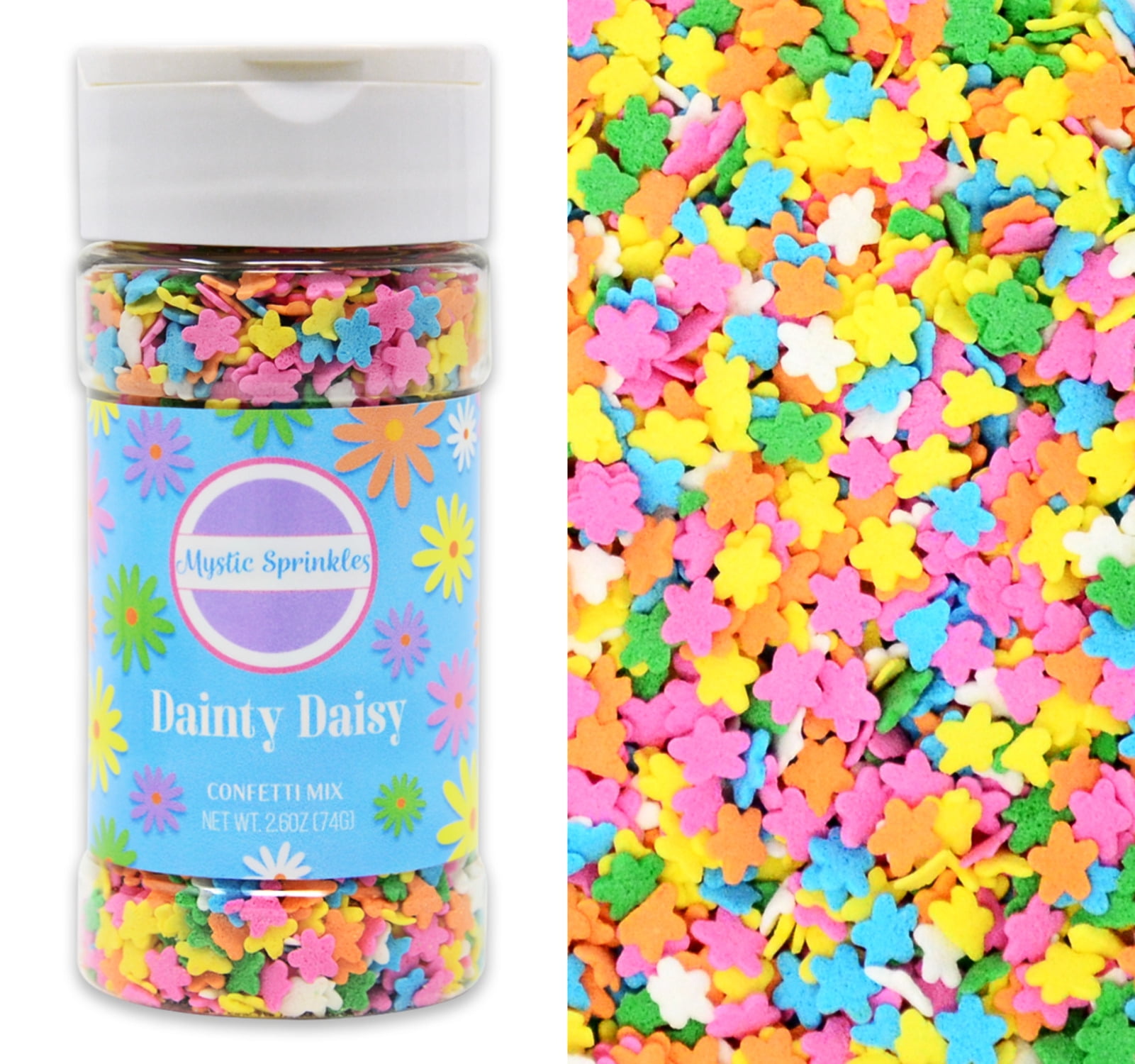 Mystic Sprinkles Dainty Daisy Confetti Mix 2.6 oz Bottle - Walmart.com