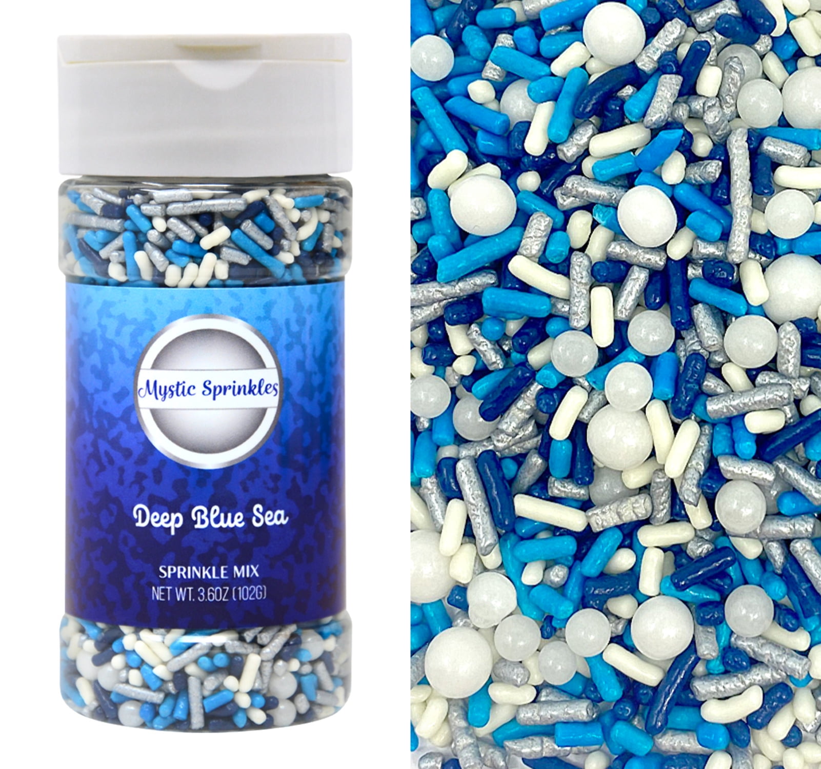 Mystic Sprinkles Deep Blue Sea Sprinkle Mix 3.6oz - Walmart.com