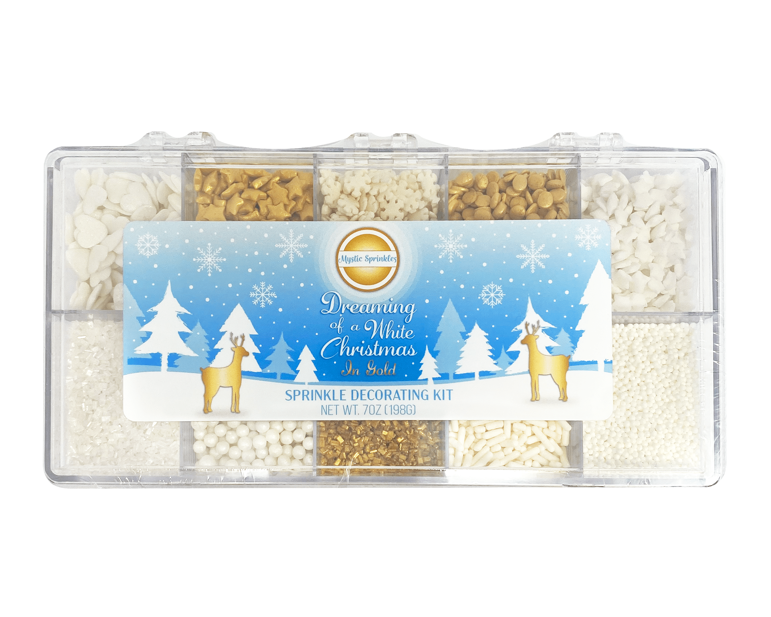 Mystic Sprinkles Dreaming of a White Christmas in Gold Sprinkle ...
