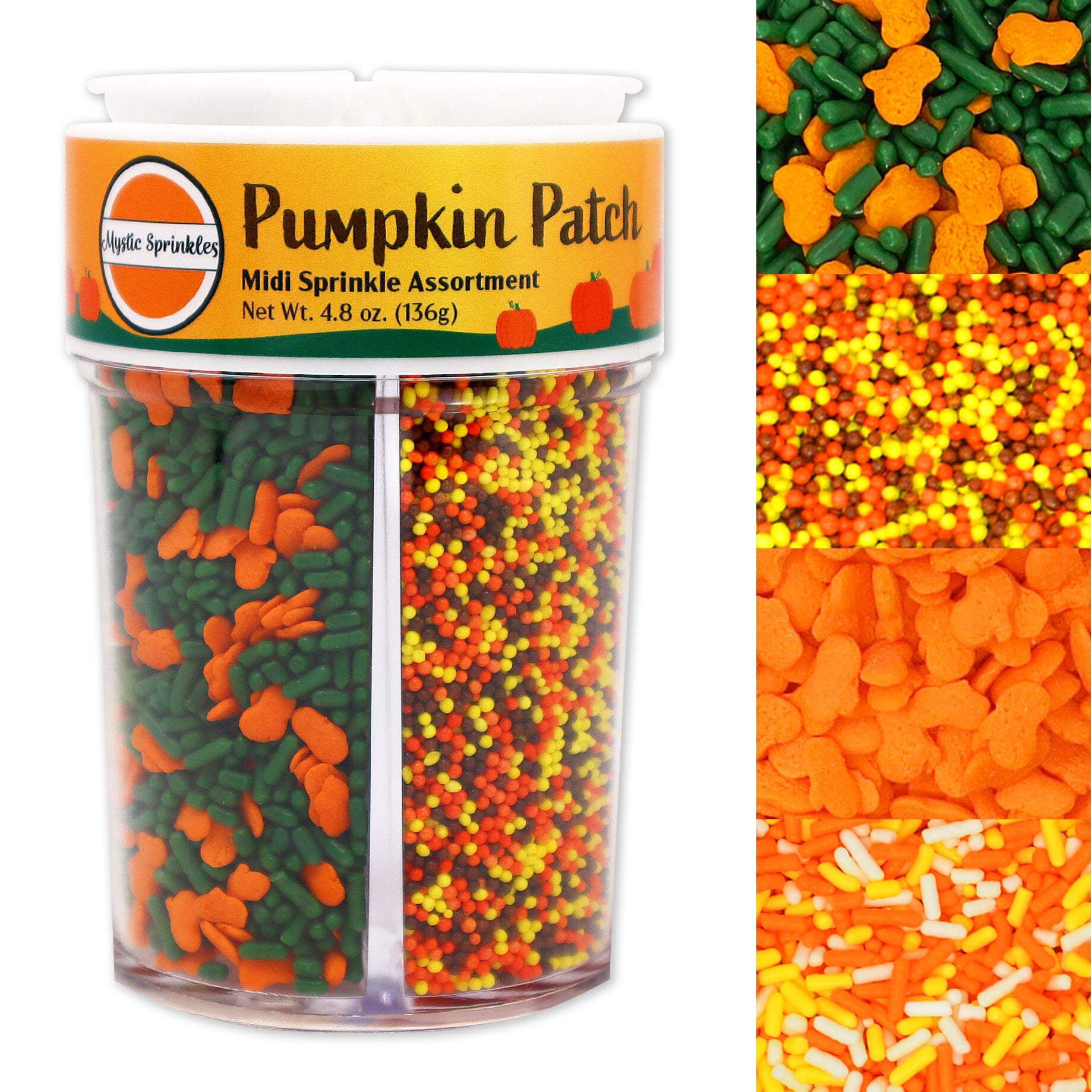 Mystic Sprinkles Pumpkin Patch Midi Sprinkle Assortment 4.8oz - Walmart.com