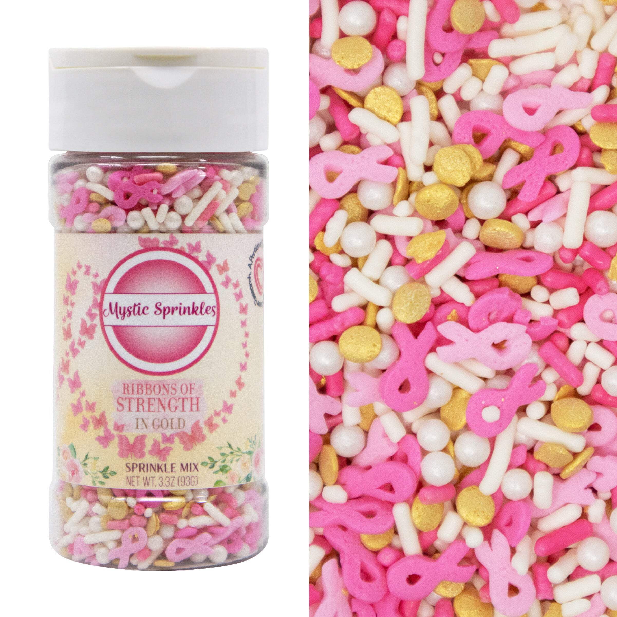 Mystic Sprinkles Ribbons of Strength In Gold Sprinkle Mix 3.3oz ...