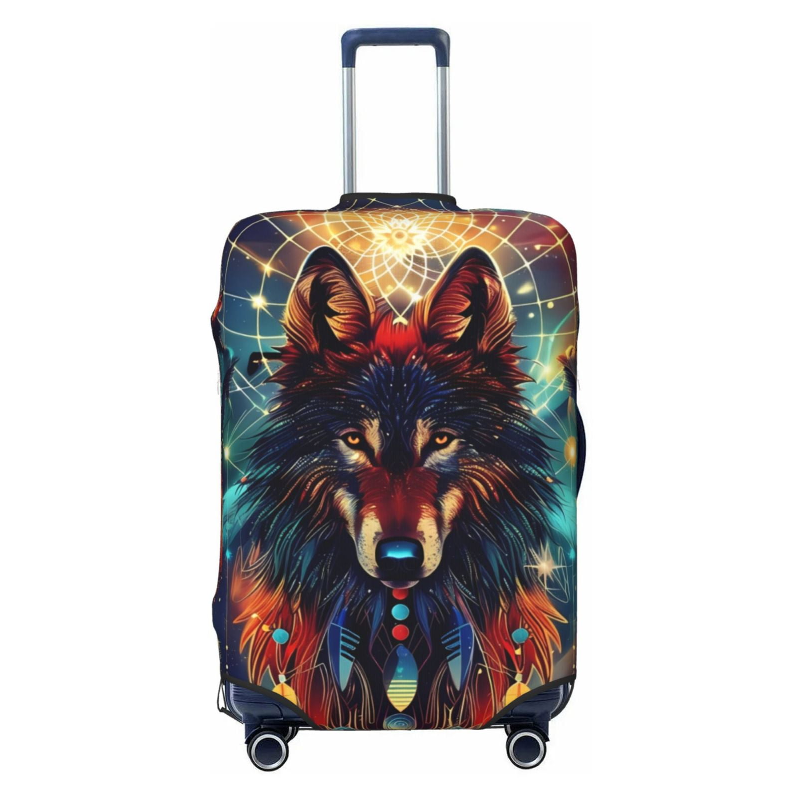 Mystic Wolf Dreamcatcher Luggage Cover for Travel Business Trip ...
