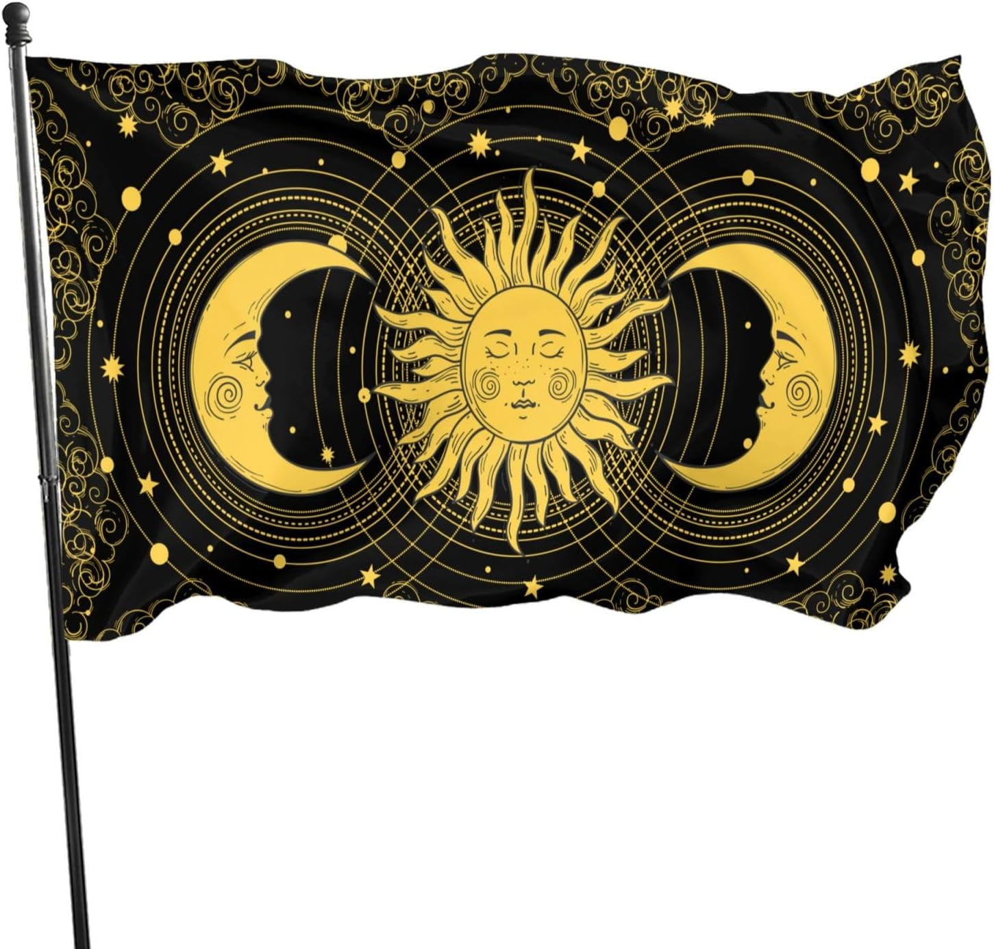 Mystica Astrology Tarot Boho Universe Crescent Moon And Sun Flag ...