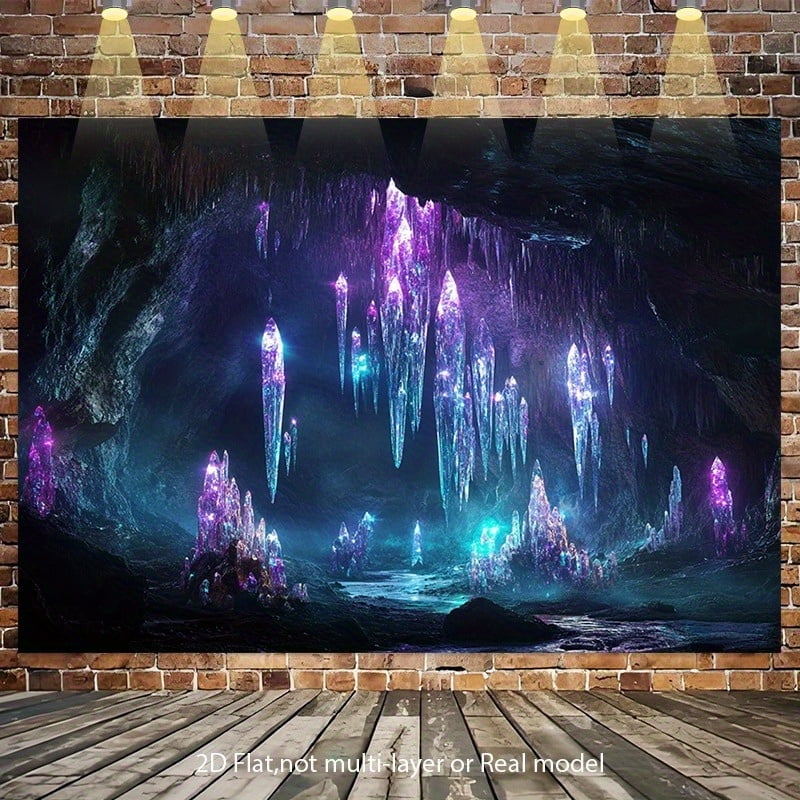 Mystical Crystal Cave Backdrop Purple Blue Crystal Photography ...