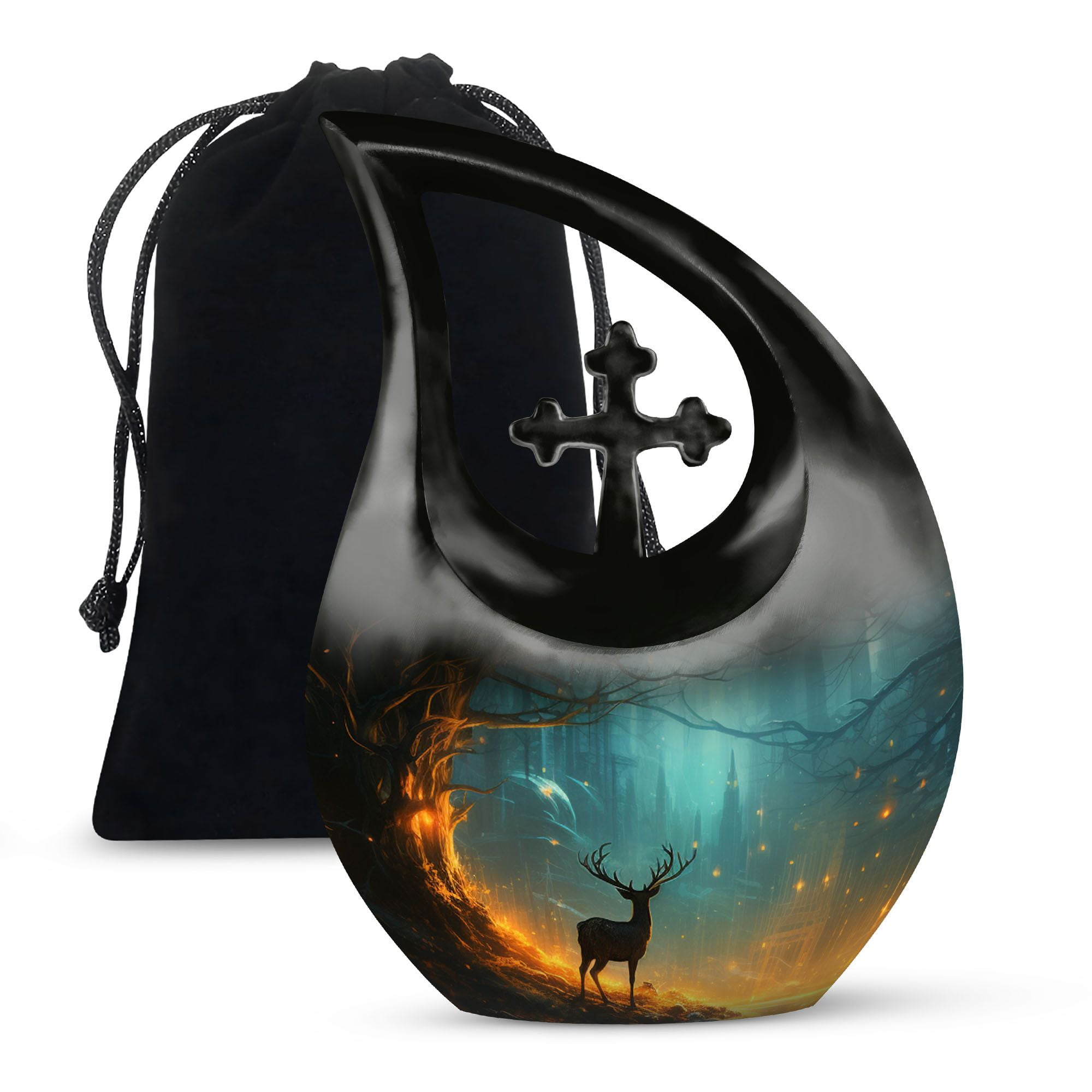 Mystical Dear Urn - Large Urns For Human Ashes Adult Female - Funeral ...