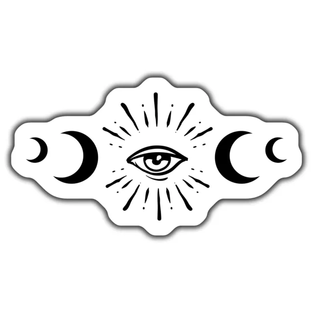 Mystical Eye Sticker, Celestial Eye Decal, Moon Phases Sticker ...