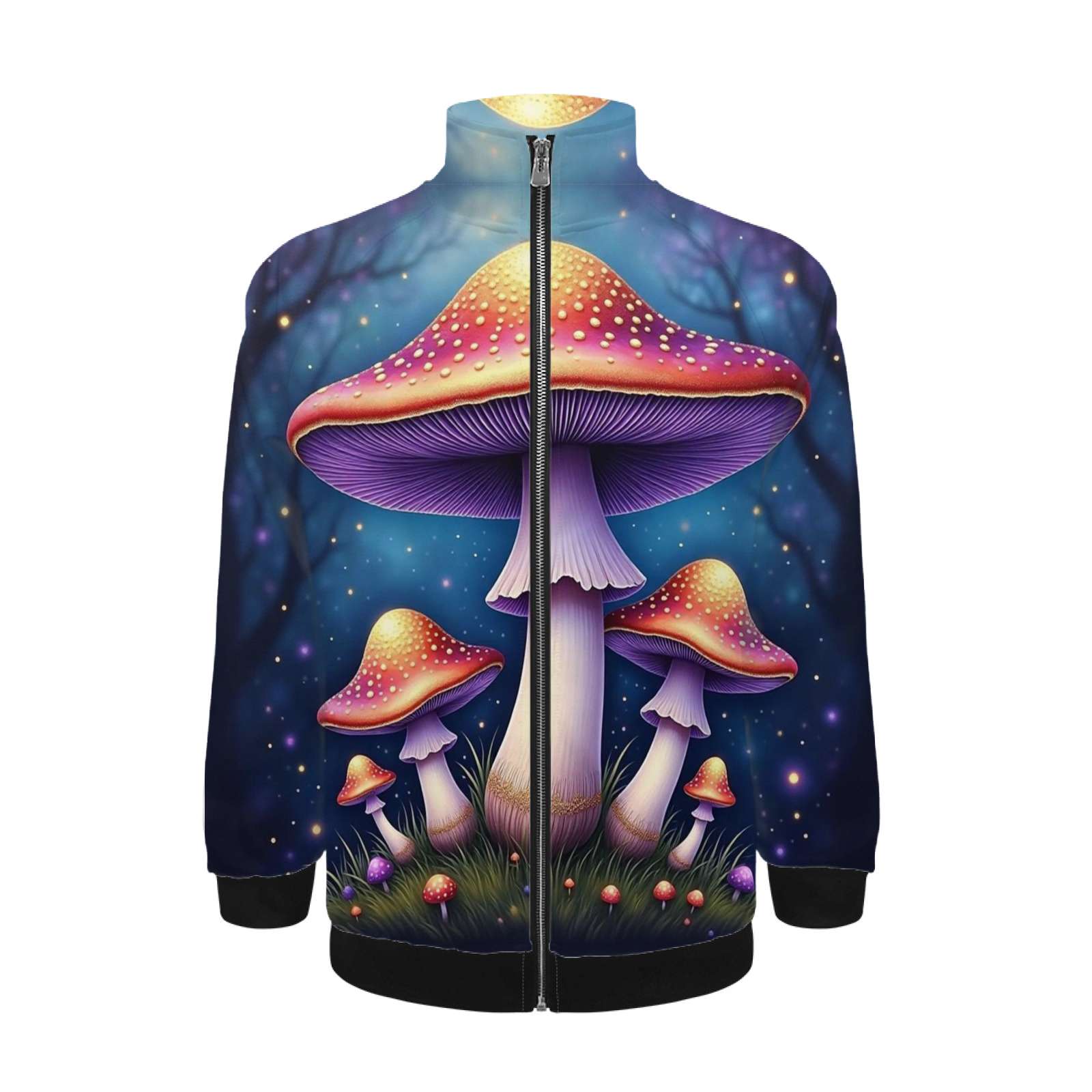 Mystical Forest Mushrooms Jacket Men's Street Cool Long Sleeves Coat ...