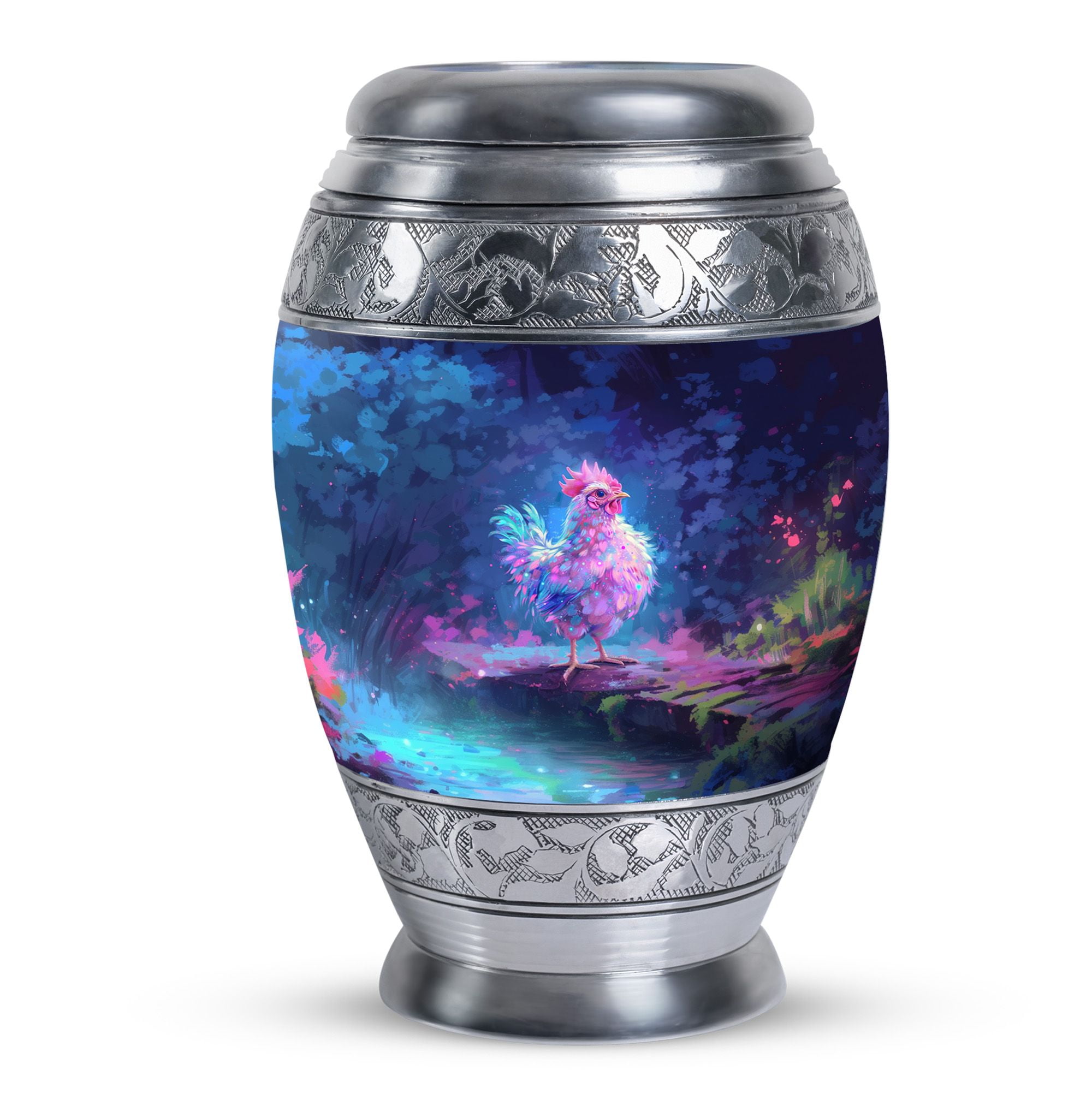 Mystical Forest Rooster Cremation Cremation Urn - Decorative Urns For ...