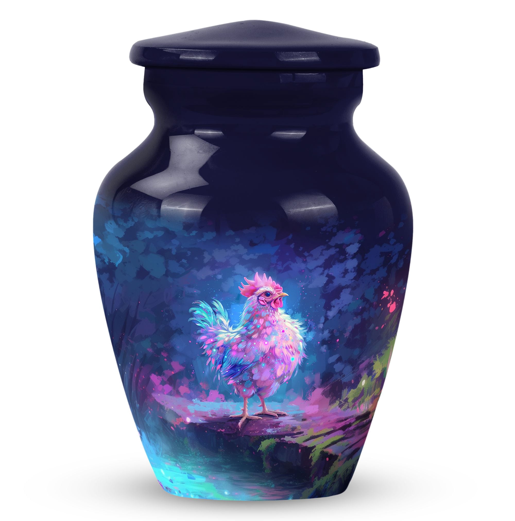 Mystical Forest Rooster Small Urn For Ashes Keepsake - Miniature Urns ...