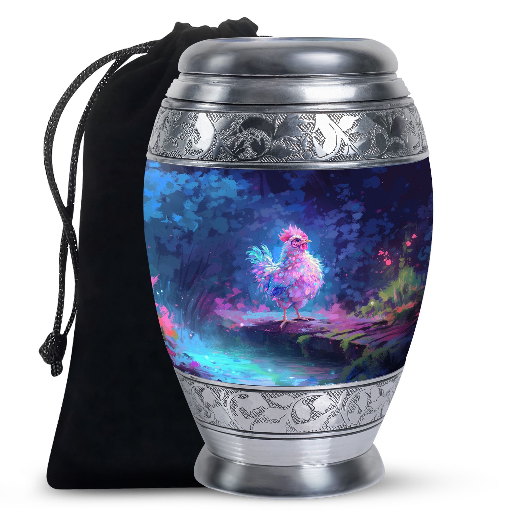 Mystical Forest Rooster Urn For Human Ashes, Cremation Urn For Women ...
