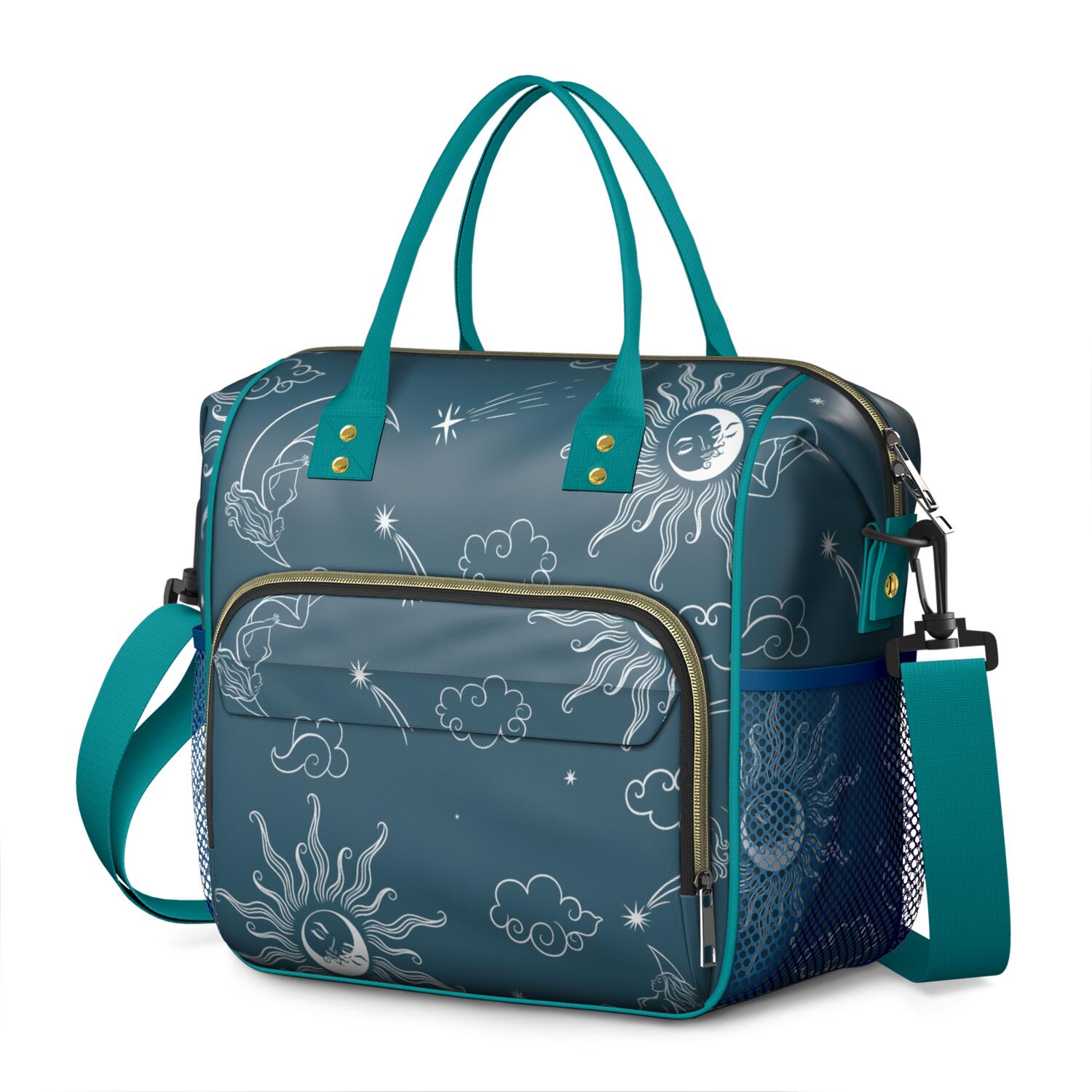 Mystical Goth Lunch Bag – Waterproof Insulated Cooler Tote with Starry ...