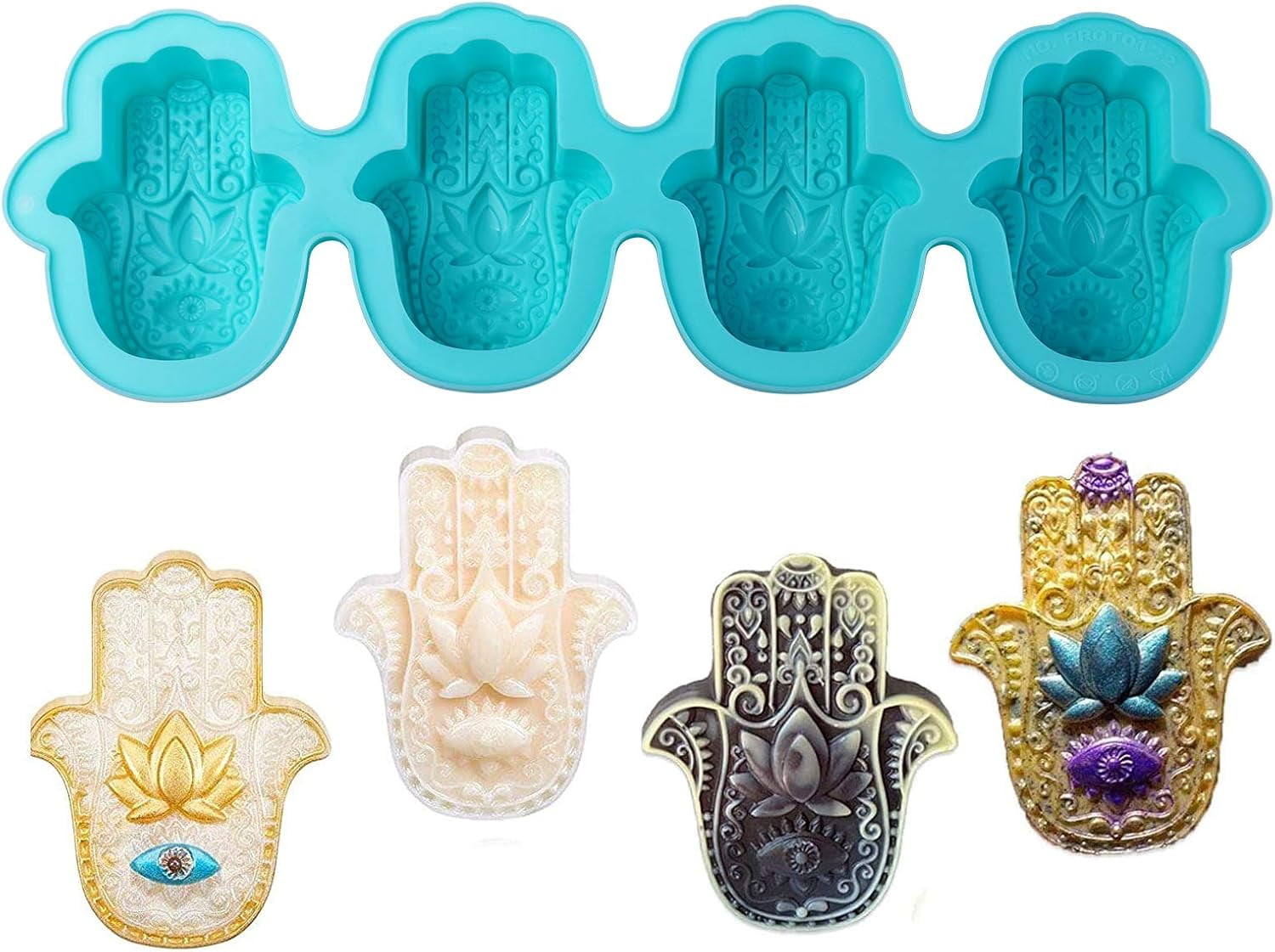 Mystical Hand of Fatima Mold, Heat Resistant Silicone for Crafting with Confidence and ...