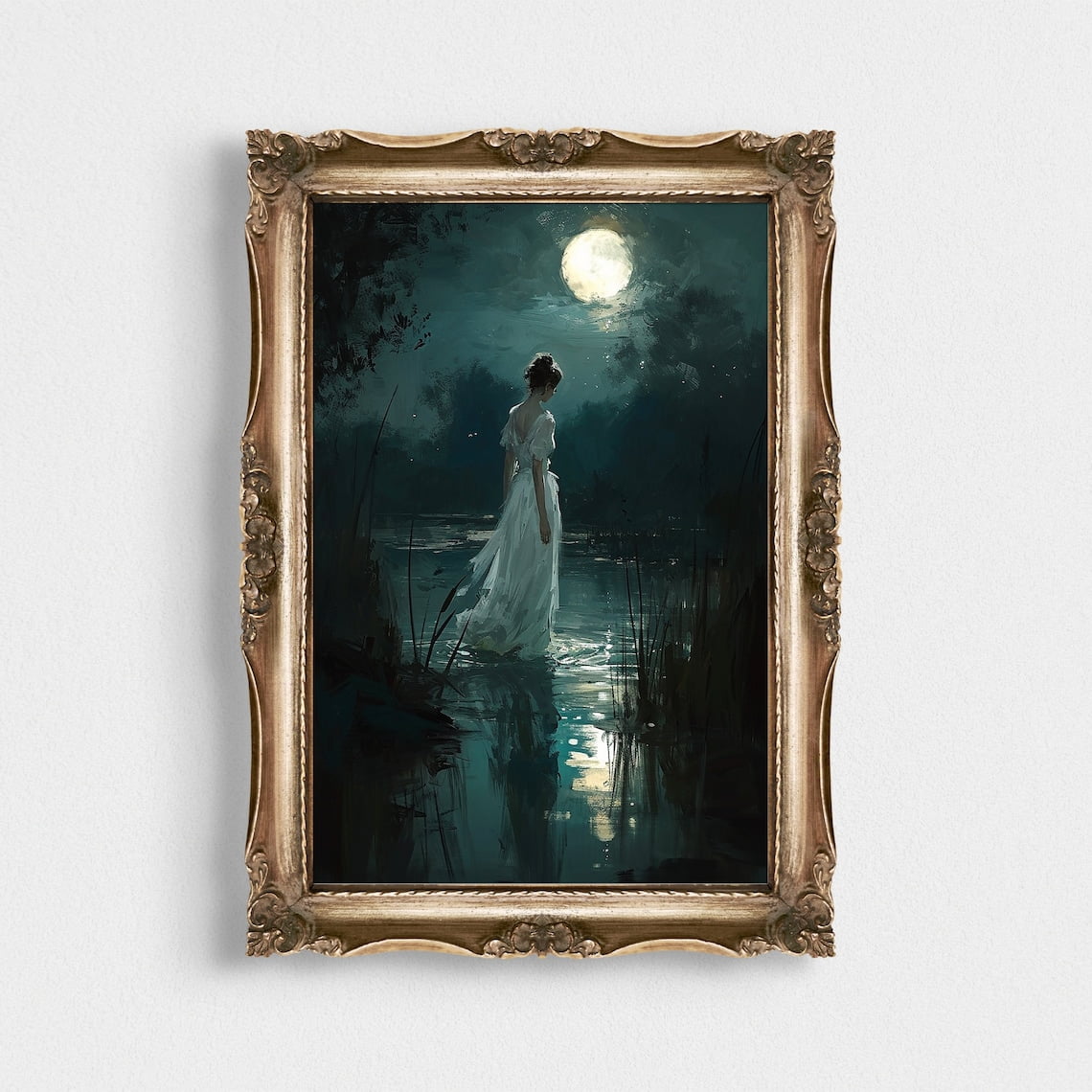 Mystical Lake, Dark Academia Poster, Moody Victorian Wall Art, Dark ...