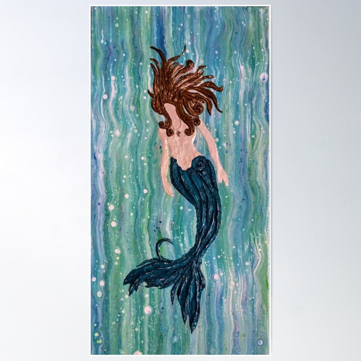 Mystical Mermaid Ari Poster Wall Art, Modern Wall Decor For Living Room ...