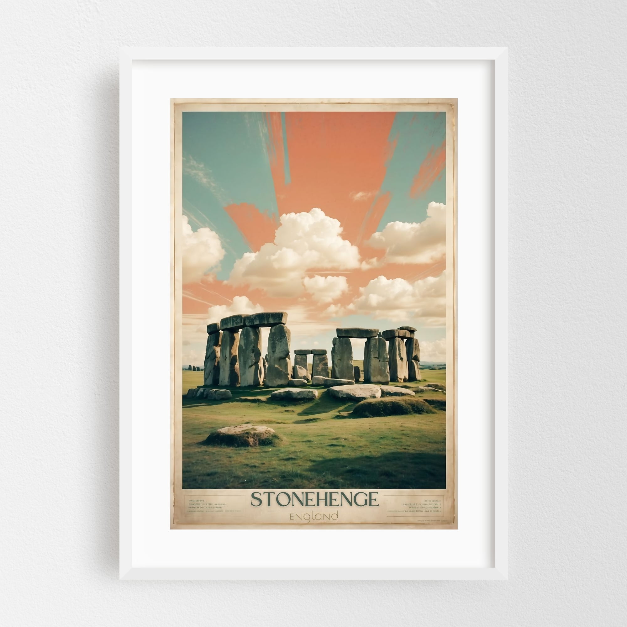 Mystical Monoliths: Vintage Travel Poster of Stonehenge - England ...