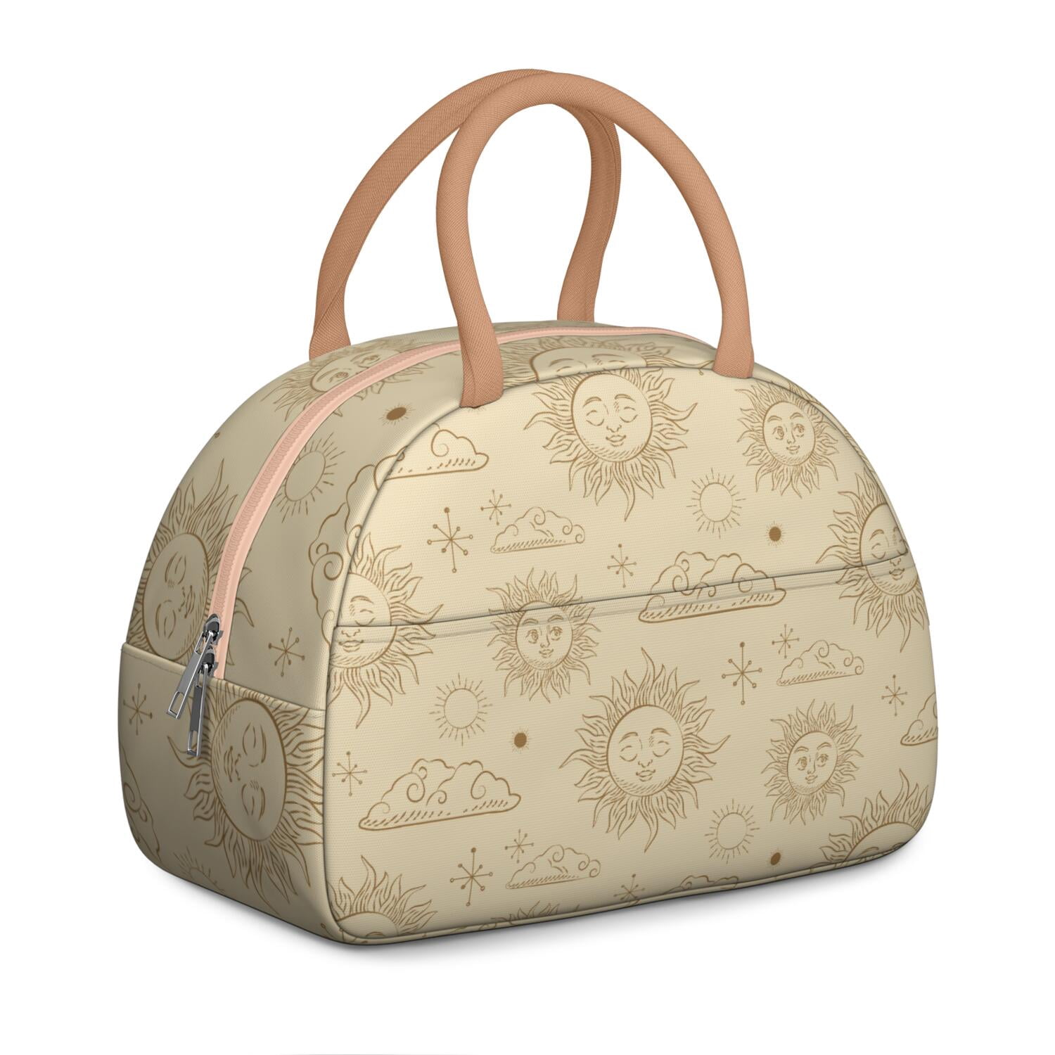 Mystical Moon Lunch Tote - Gothic Celestial Pattern with Silver Stars ...