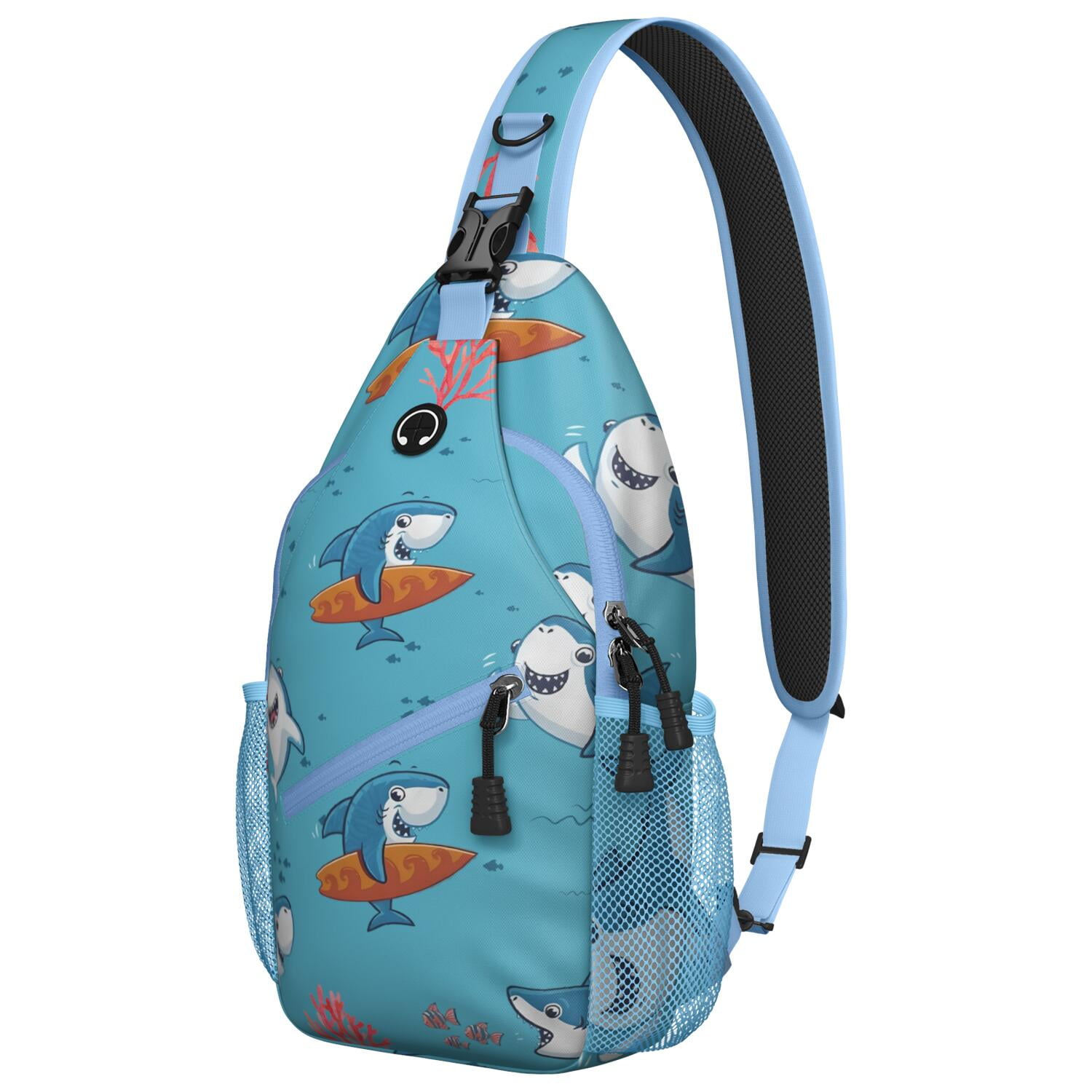 Mystical Nautical Marine Life Sling Backpack Lightweight Durable ...