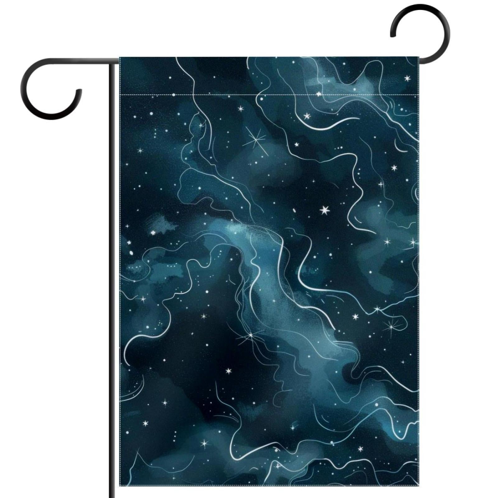 Mystical Night Sky with Constellations Pattern Welcome Garden Flags, 12 ...