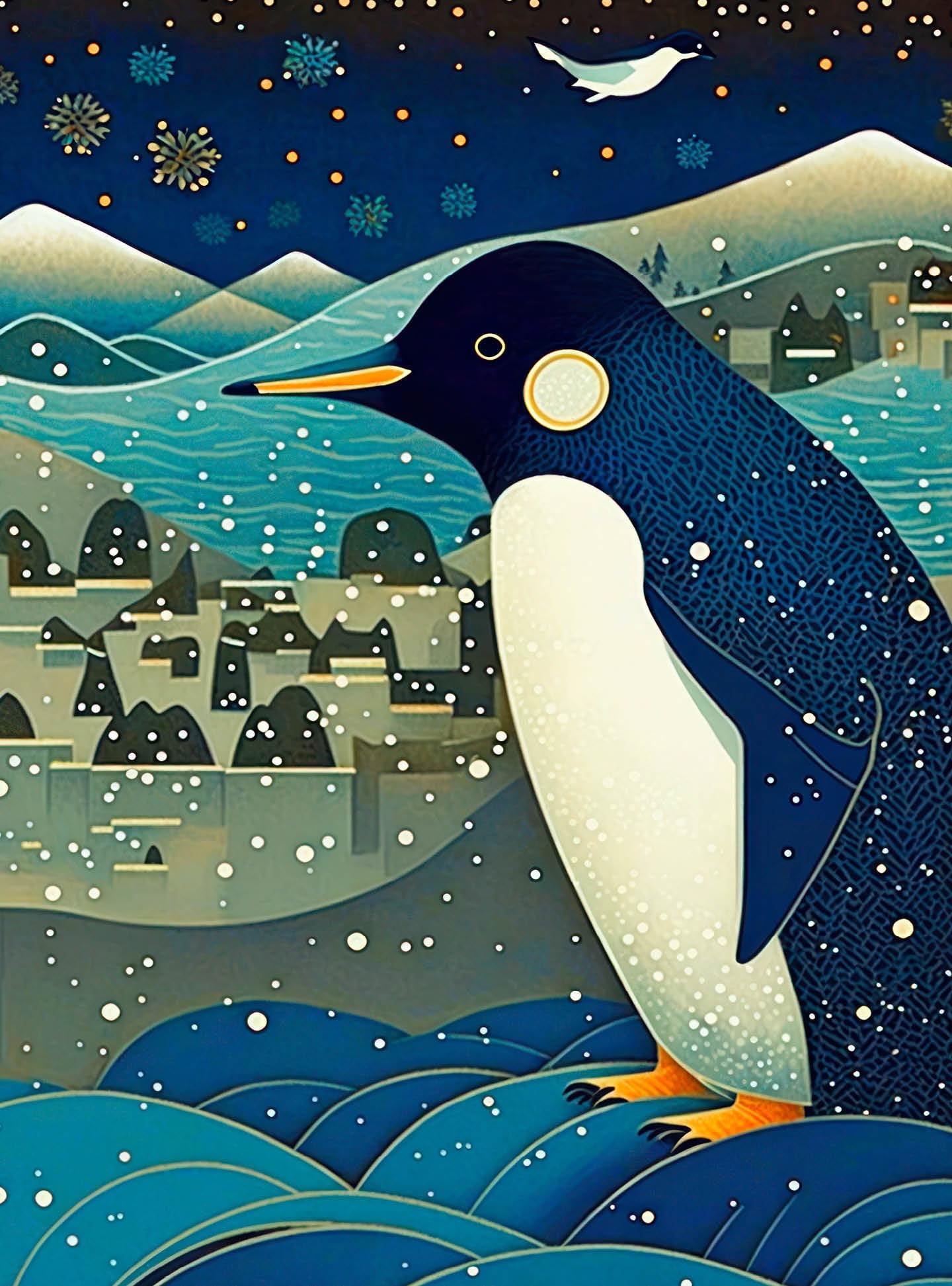 Mystical Penguin Colorful 1000 Piece Jigsaw Puzzle for Adults by Cross ...