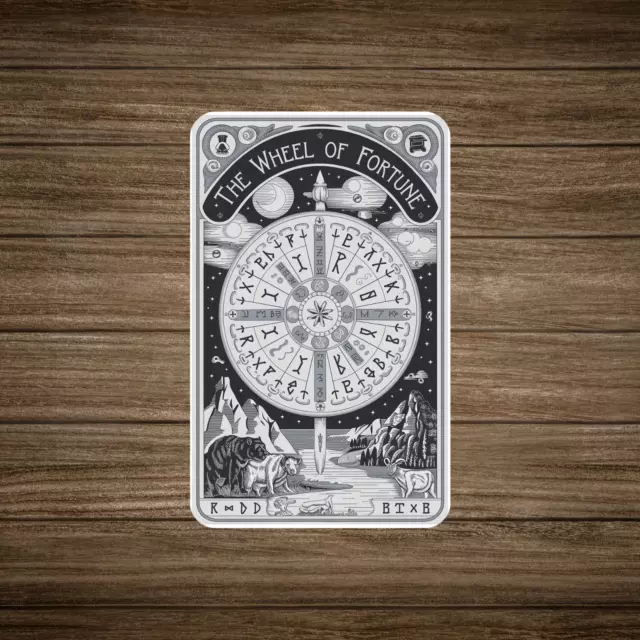 Mystical Wheel Of Fortune Tarot Card Inspired Detailed Illustration ...