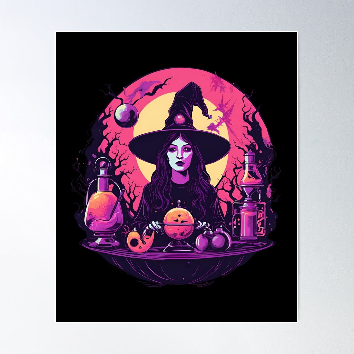 Mystical Witchcraft & Magic: Surrealism & Synthwave Fusion D4 Poster ...