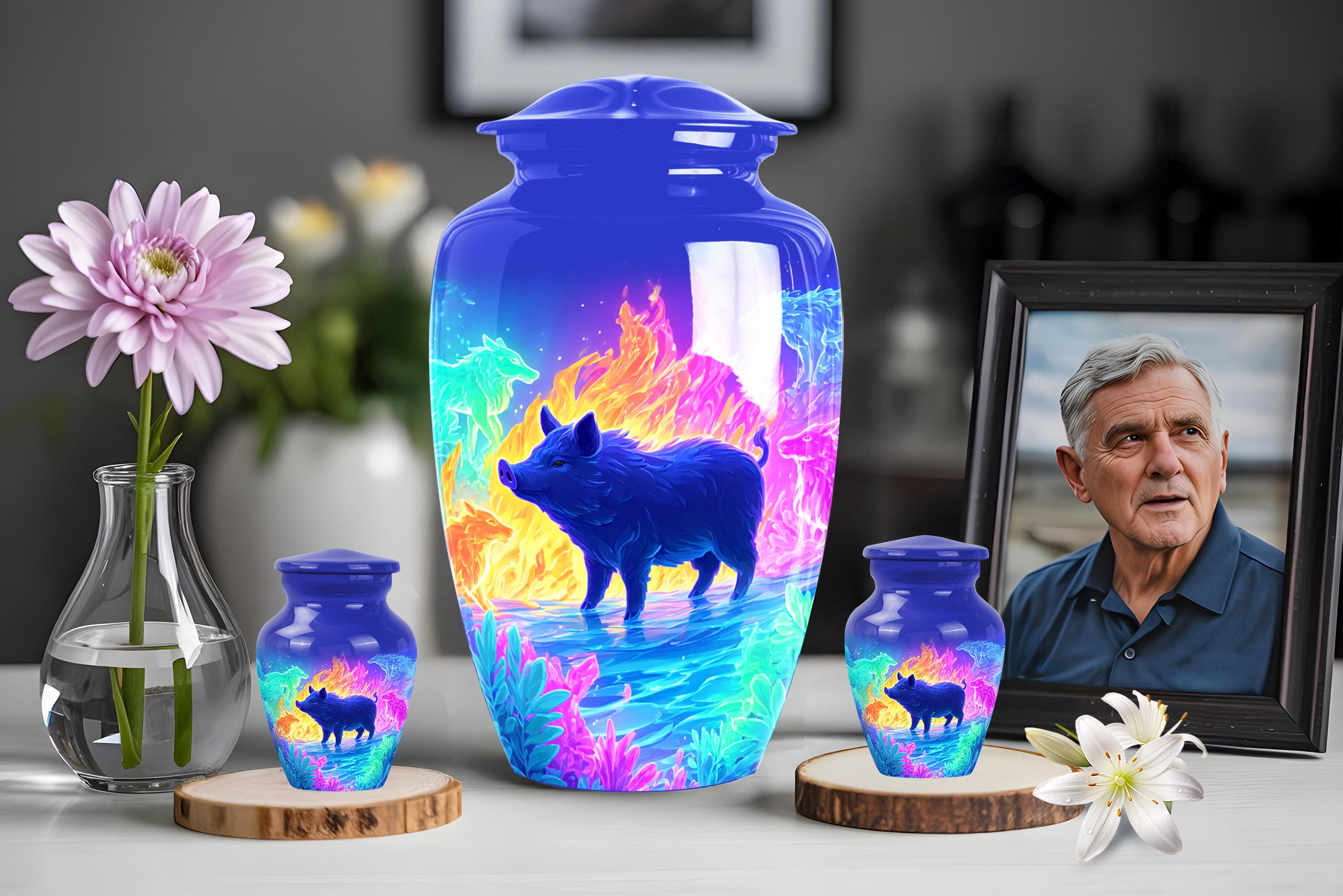 Mystical pig and spirit animal urn set – Elemental guardians collection ...