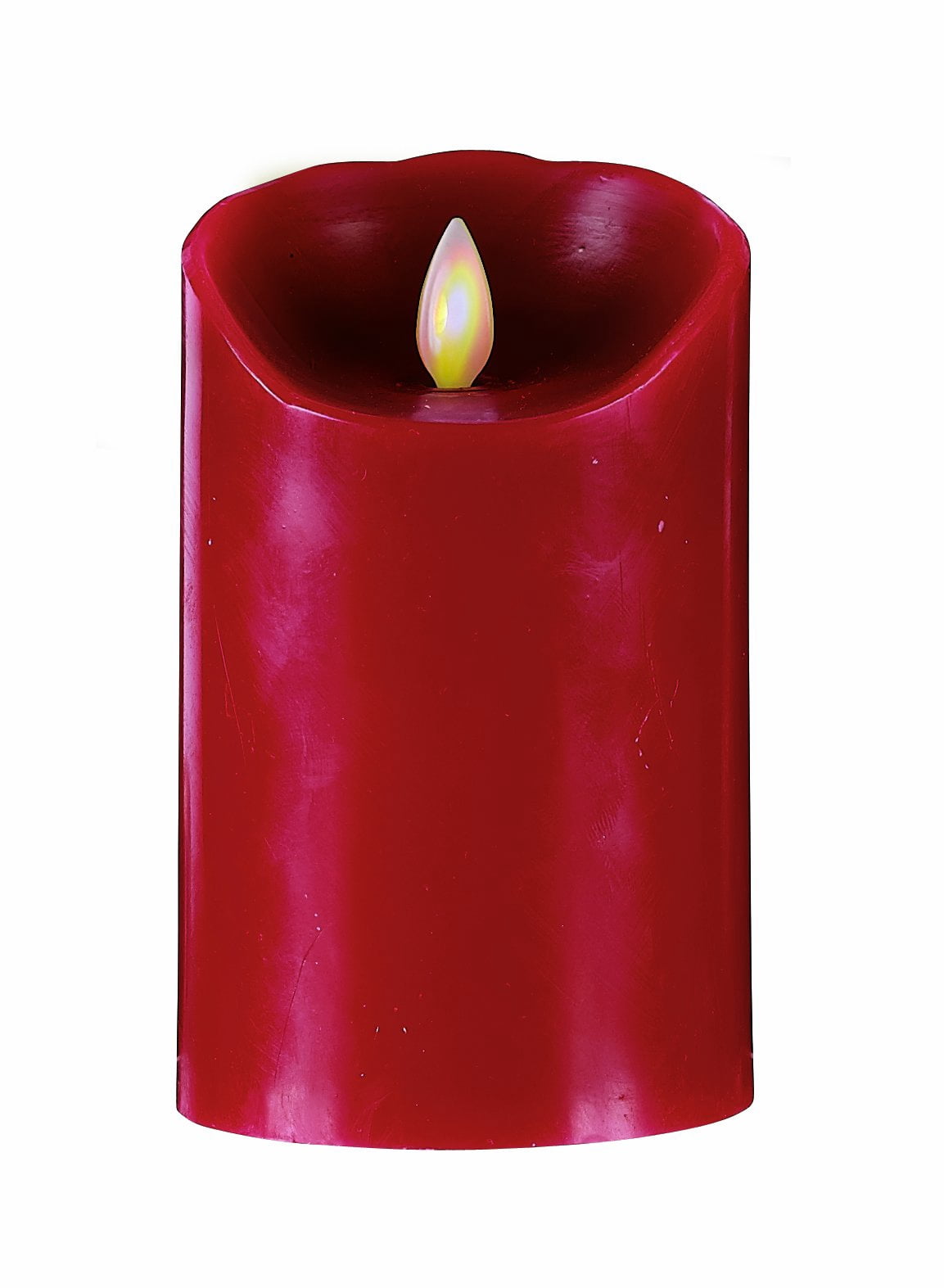 Mystique Flameless Candle, Red 5" Pillar, Real Wax Candle With ...