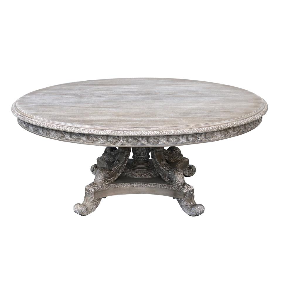 Mystique Gray Mahogany Anglia 72''Rd Dining Table - Walmart.com