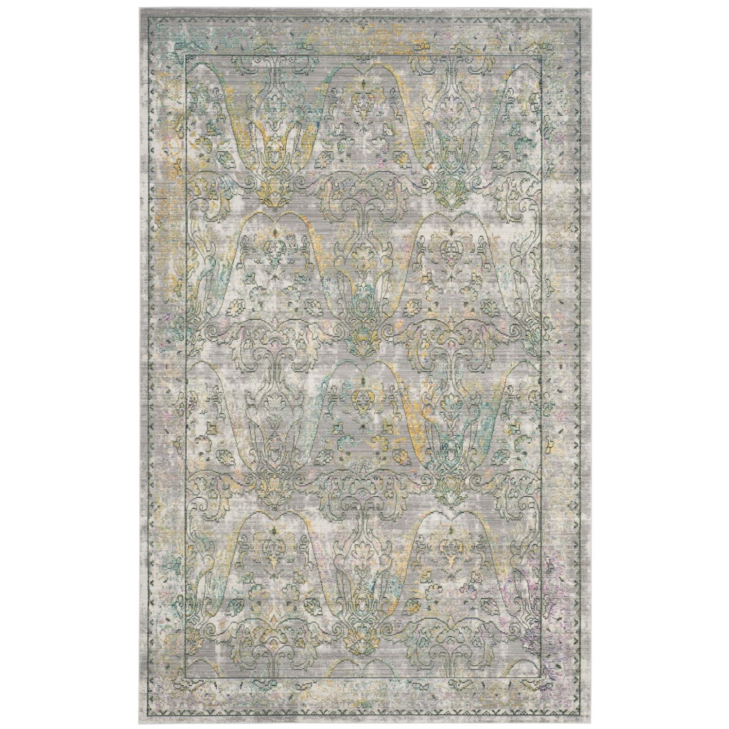 Mystique Grey/Multi Round Rug-Color:Grey/Multi,Shape:Medium Rectangle ...