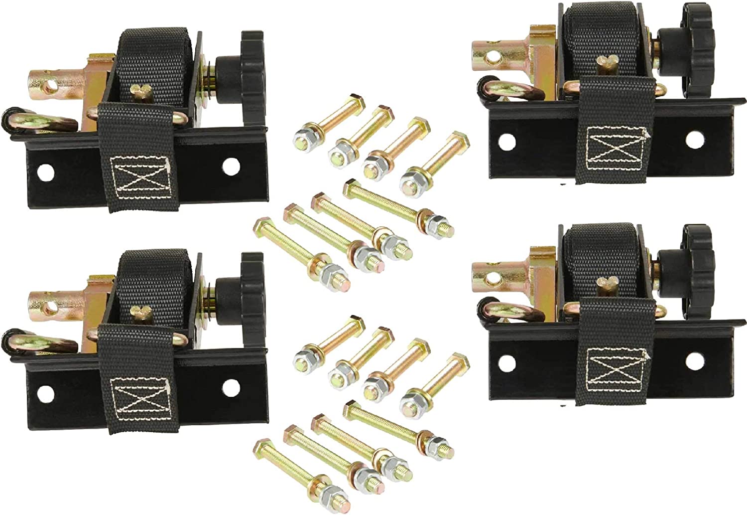 Mytee Products 1-1/2" x 7' Ladder Rack Ratchet Tie-Down Straps (Pair ...