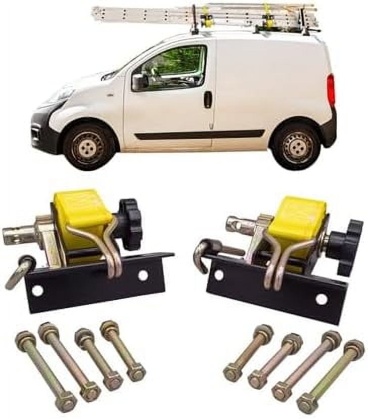 Mytee Products 1-1/2"x7' Yellow Ladder Rack Ratchet Straps with J-Hook ...