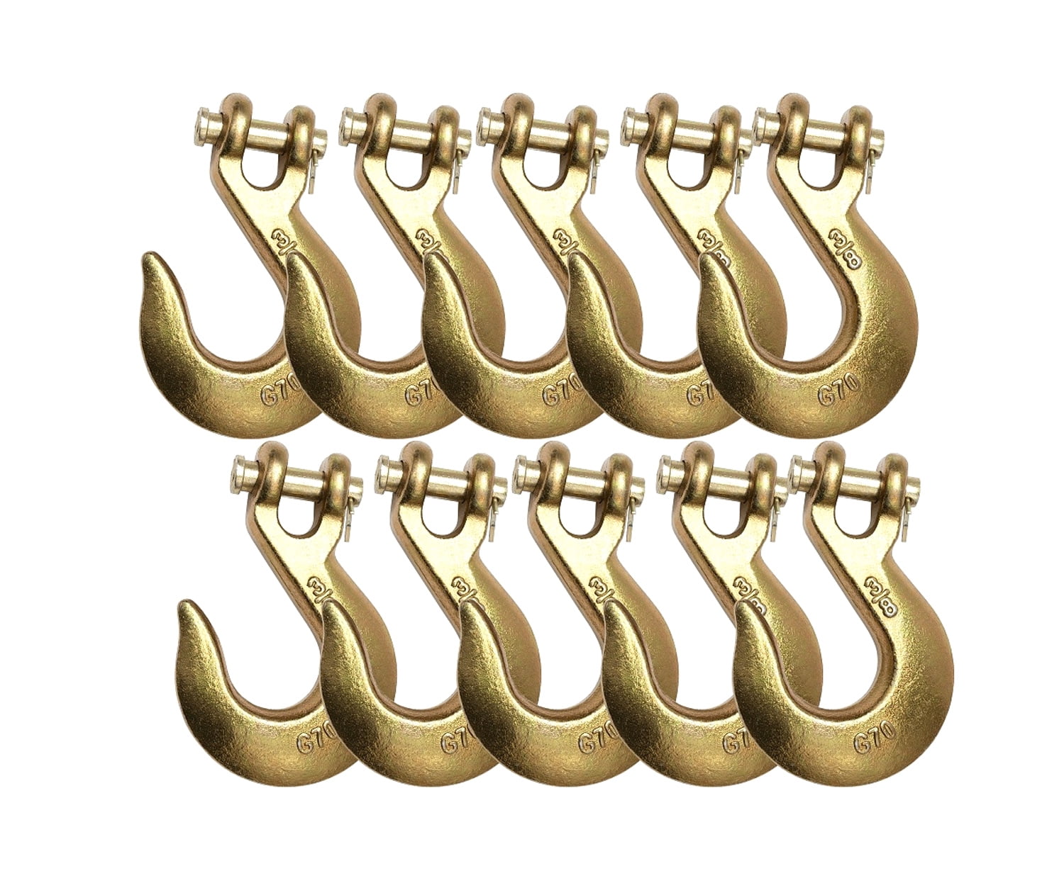 Mytee Products (10 Pack) 3/8" Clevis Slip Hook - 6,600 LBS WLL Heavy ...