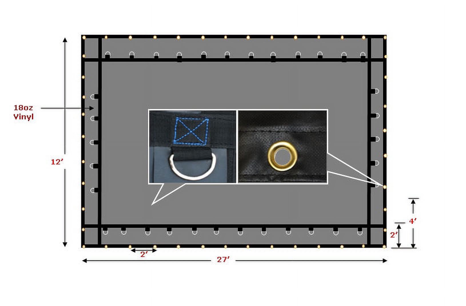 4' x 6' Silver Tarp - Walmart.com