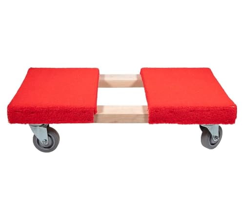 Mytee Products 19" x 32" Carpeted Furniture Dolly 4 Wheels 1000 lbs ...