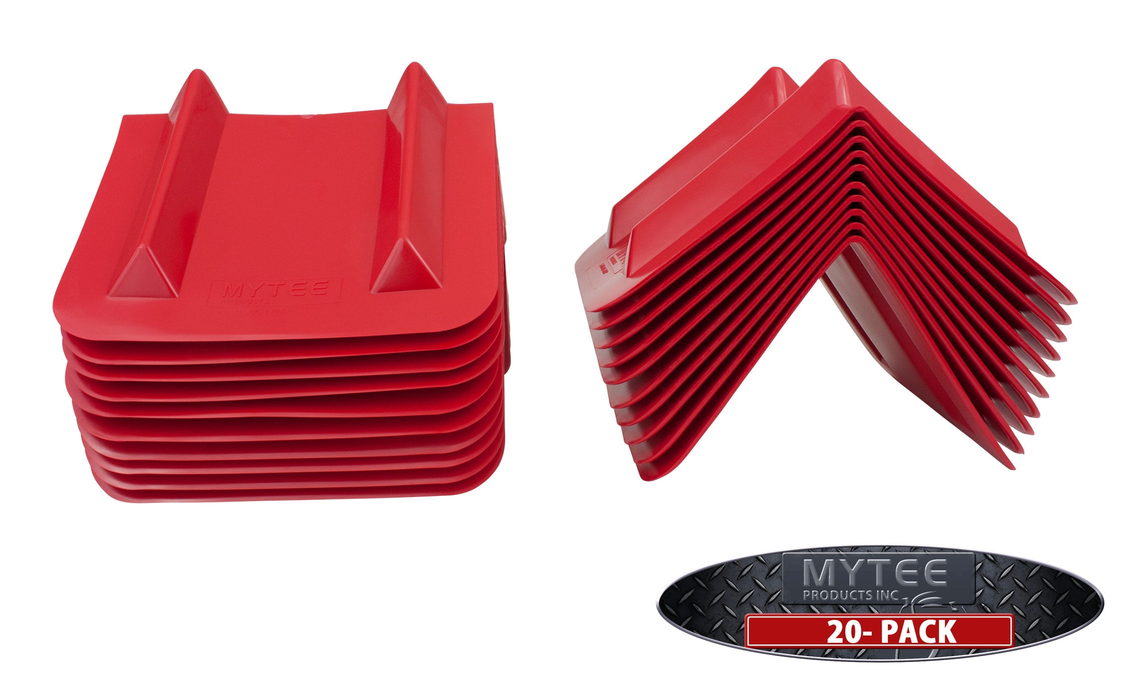 Mytee Products (20 Pack) Red Vee Shaped Corner/V Edge Protector, 12 ...
