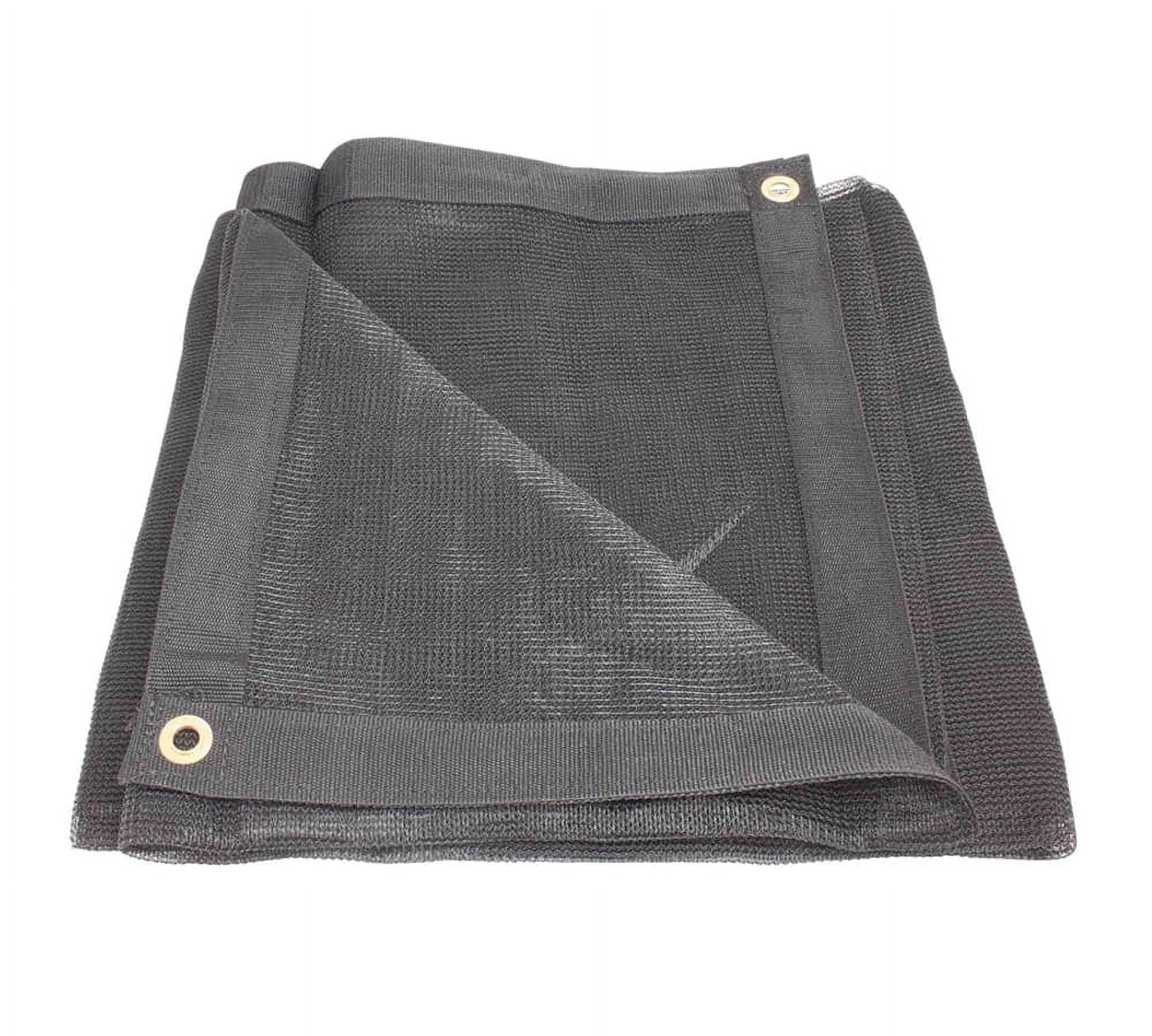 20'x50' Black 70% Shade Mesh Tarp for Outdoor w/ Grommets - 6 Oz Extra ...