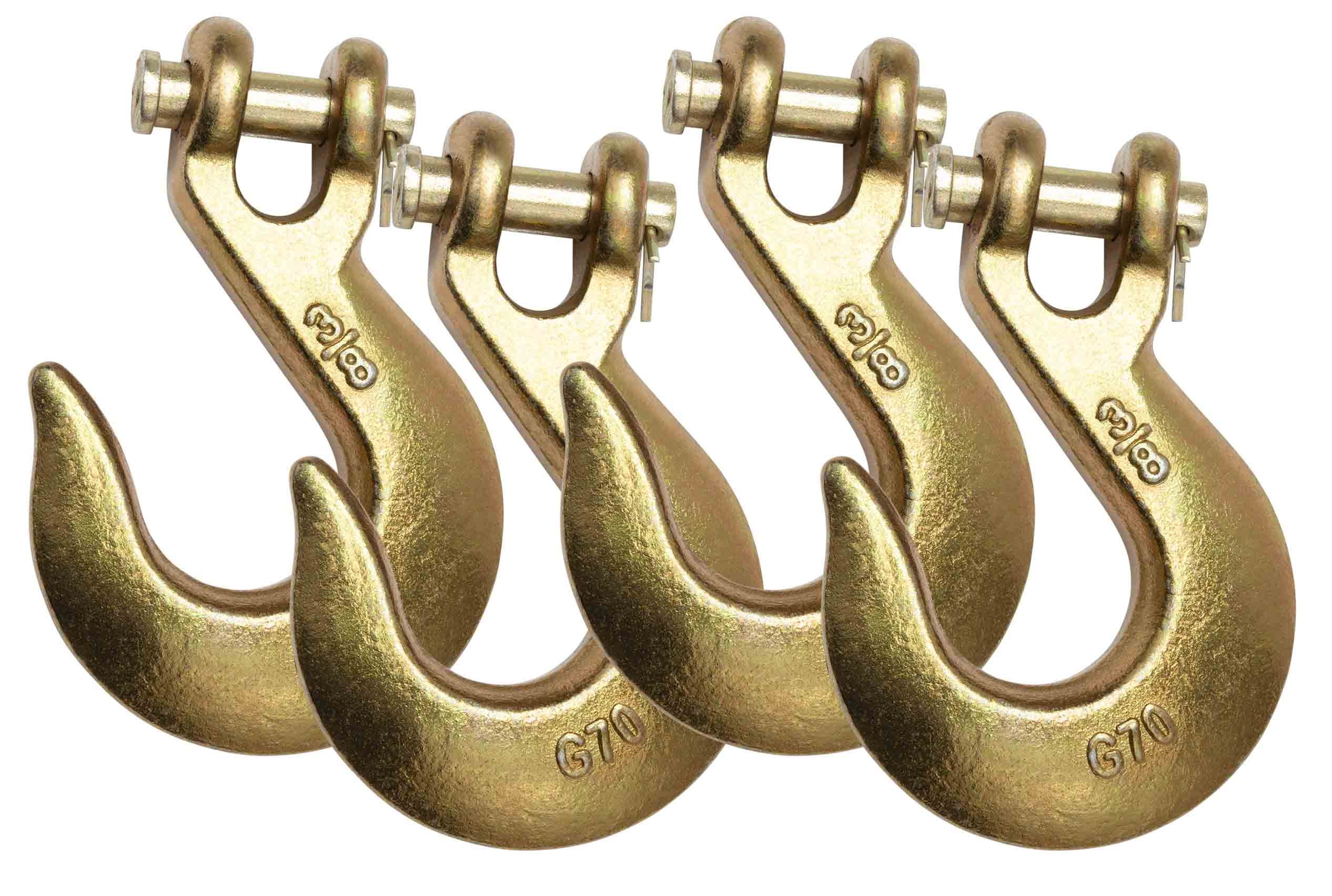 Mytee Products - 4 Pack 3/8" Clevis Slip Hook, 6600 LBS WLL, Heavy Duty ...