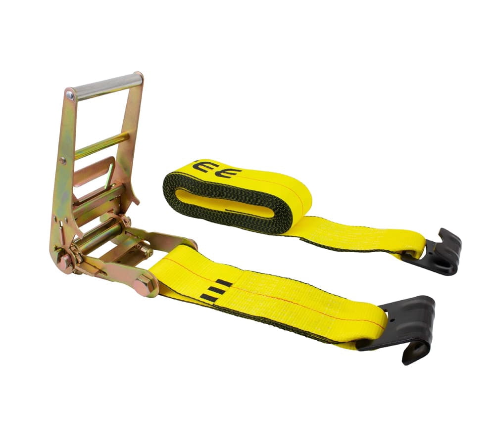 Mytee Products 4" x 30' Heavy Duty Cargo Ratchet Straps with Flat Hook ...