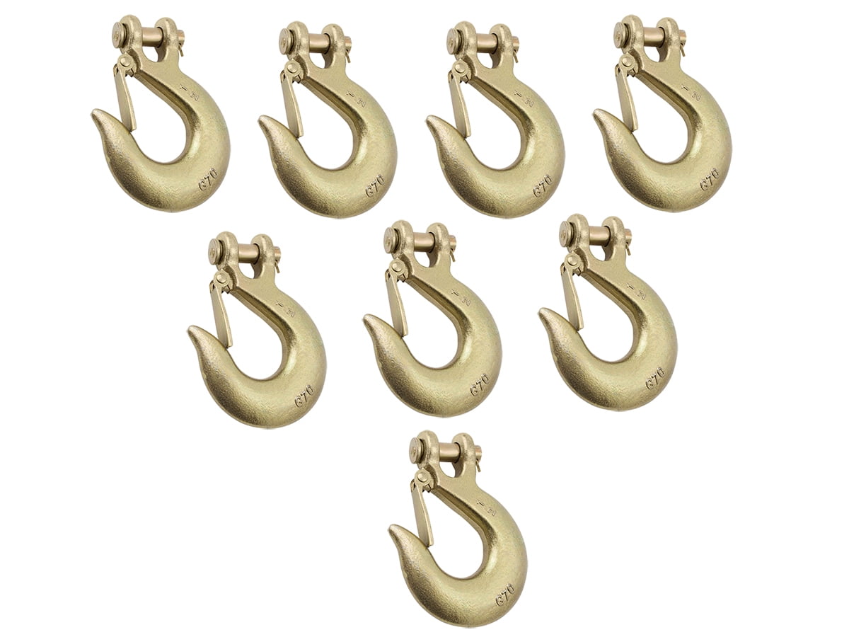 Mytee Products (8 Pack) G70 1/2" Clevis Slip Hook with Latch - 11,300 ...
