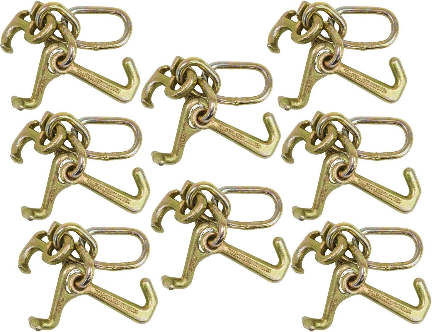 Mytee Products (8 Pack RTJ Cluster Hook Heavy Duty Wrecker Hauler Tow ...