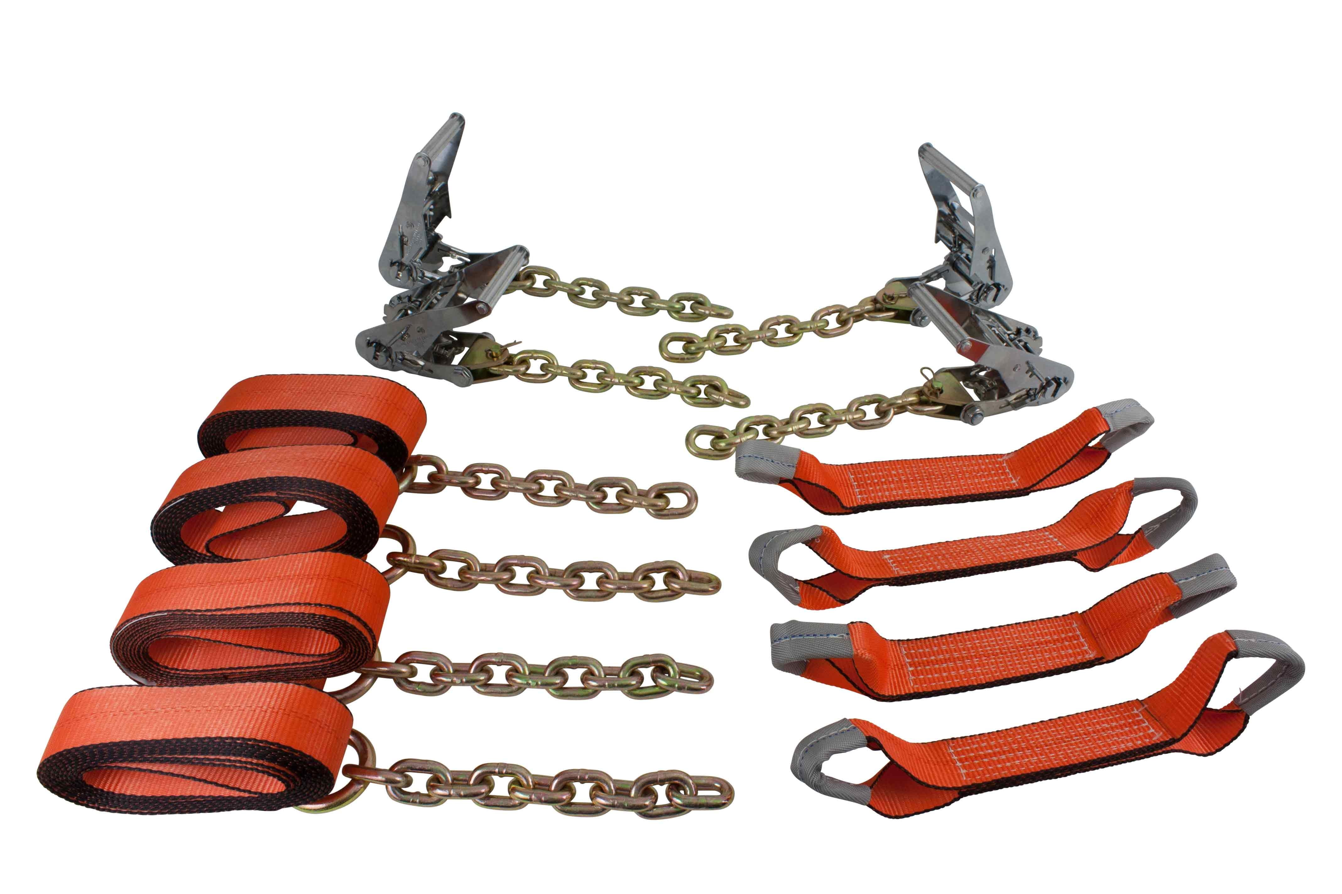 Mytee Products 8 Point Roll Back Vehicle Tie Down Kit with Chain ...