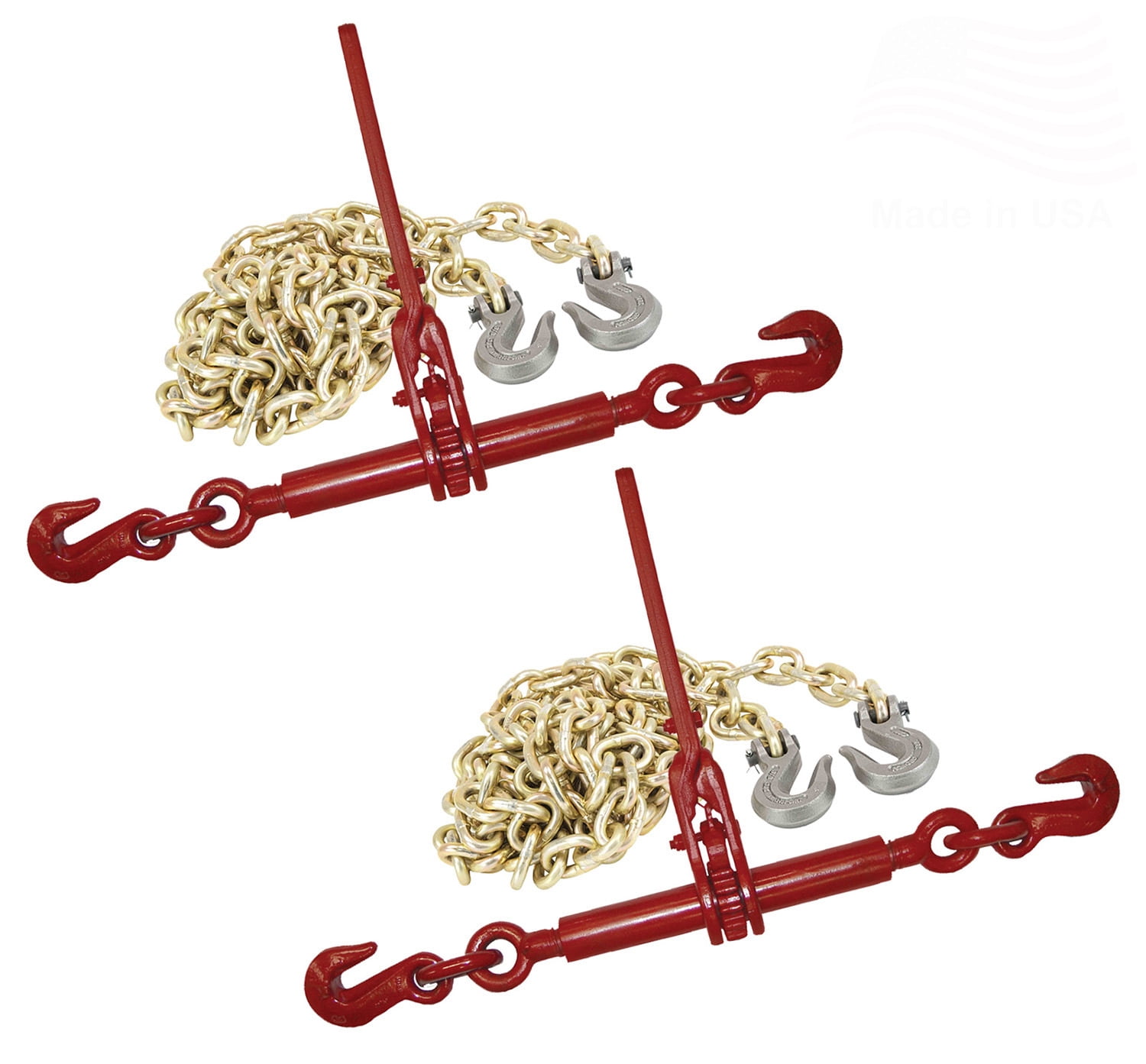 Mytee Products Chain and Ratchet Load Binder Kit | (2) 5/16 - 3/8" G70 ...