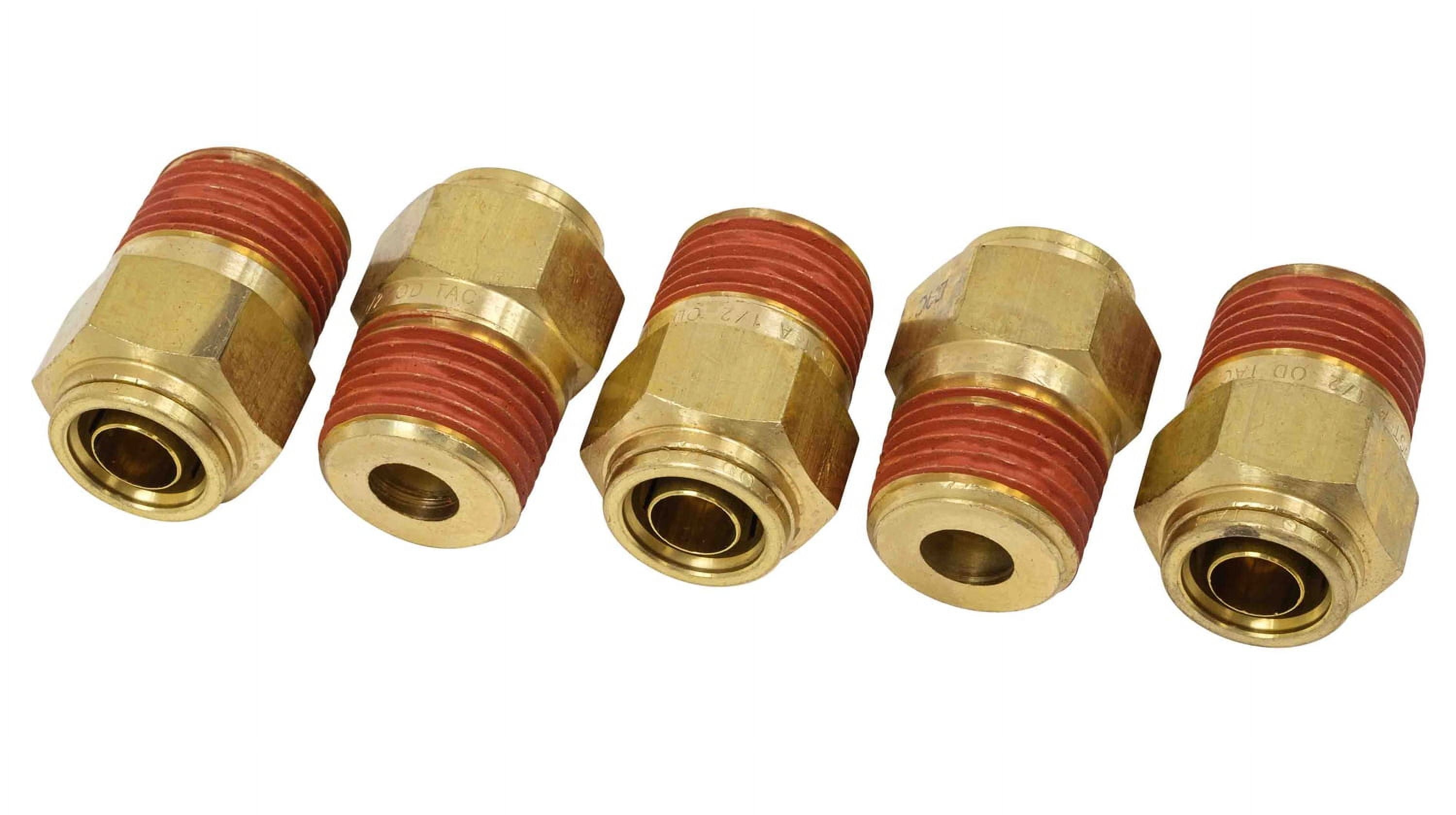 Mytee Products DOT Brass Push to Connect Fitting, Air Brake Connector ...