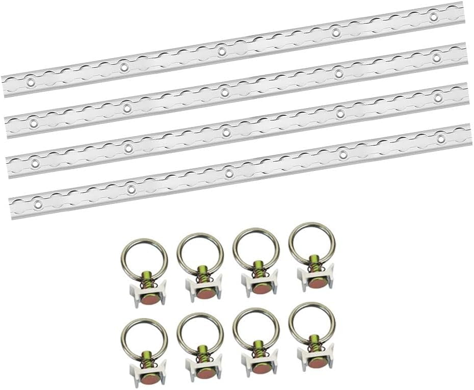 Mytee Products Heavy Duty Aluminum 2 Feet L-Track Aluminum (4) and Stud ...
