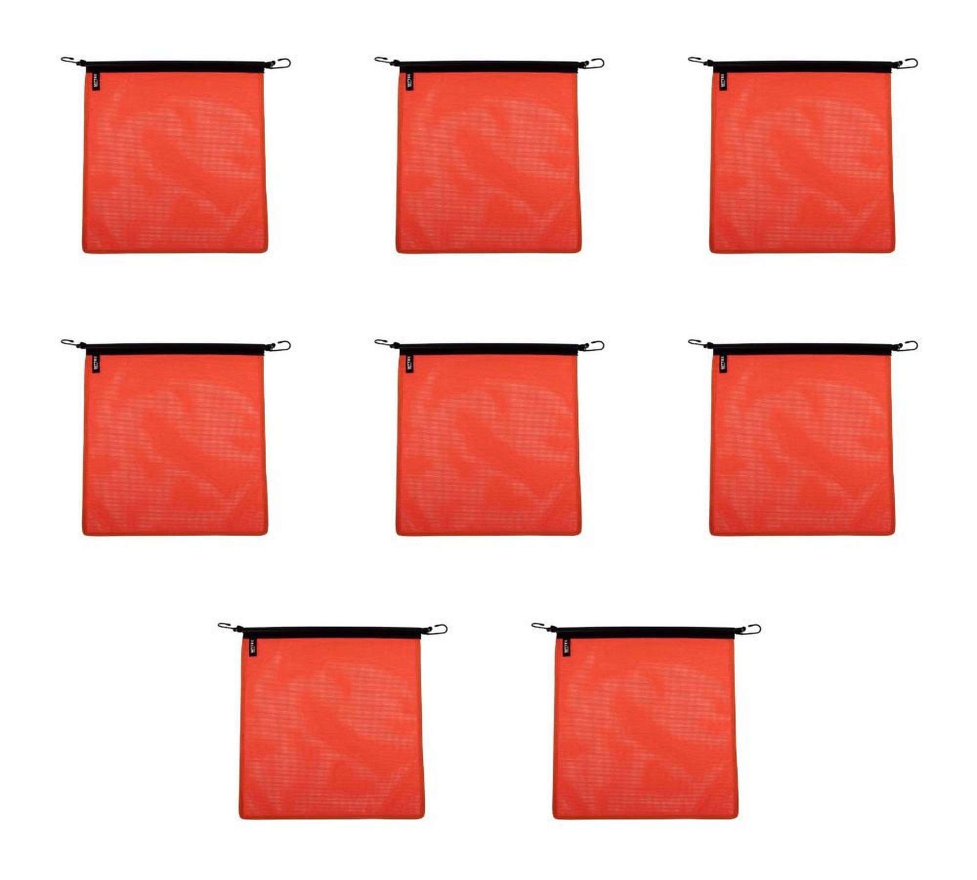 Mytee Products - 8 Pack Orange Safety Flag with Bungees Cord, 18x18 ...