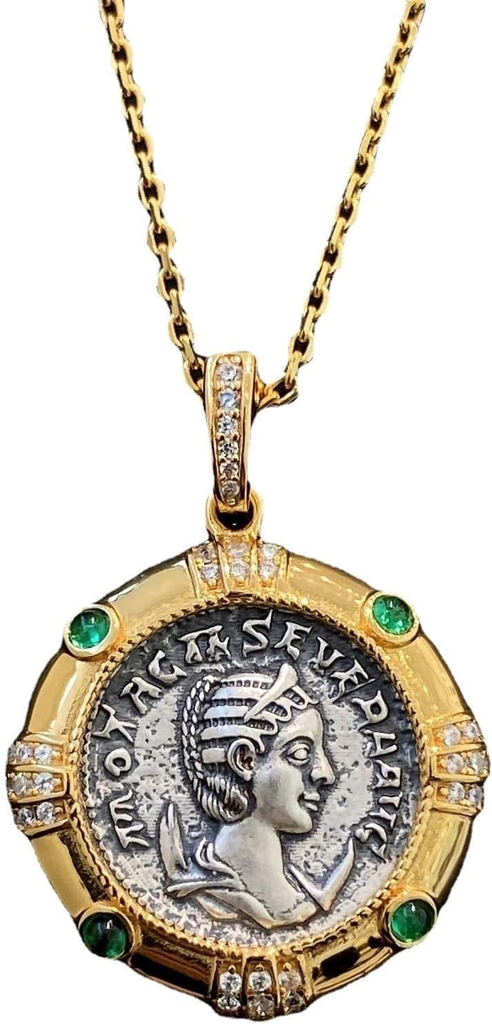 Myth Coin Amulet Necklace,Fortune Luck Symbol Amulet Medal Necklace ...