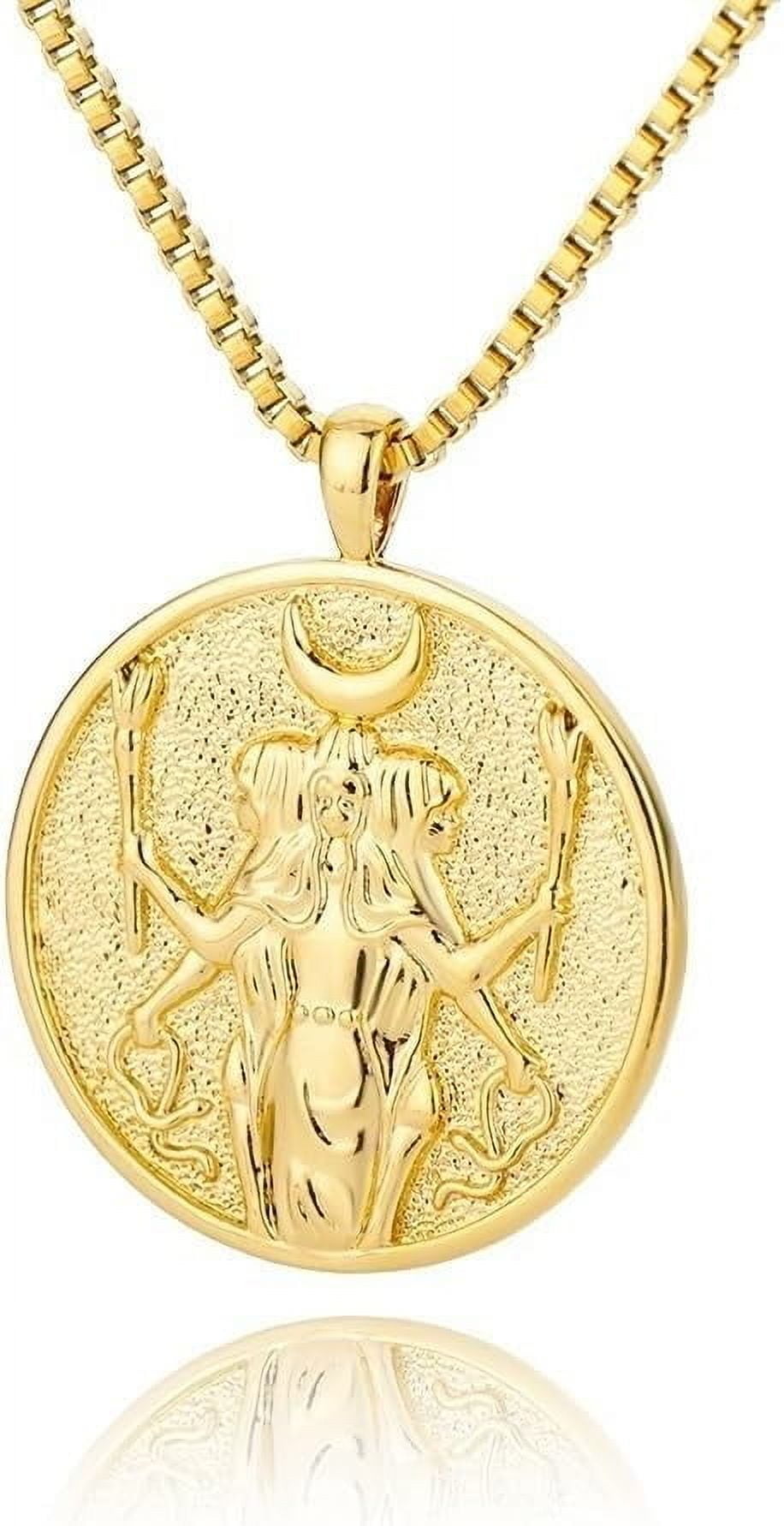 Myth Hecate Personalized Coin Necklace,Medal Medallion Necklace for ...