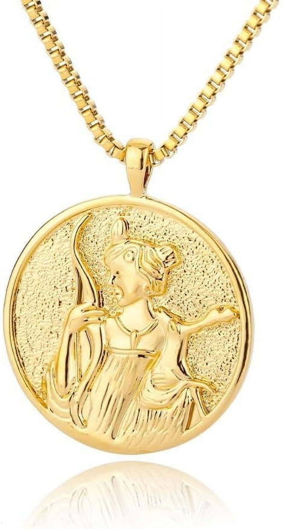 Myth Merit Hecate Necklace,Gold Medallion Coin Necklace for Women ...