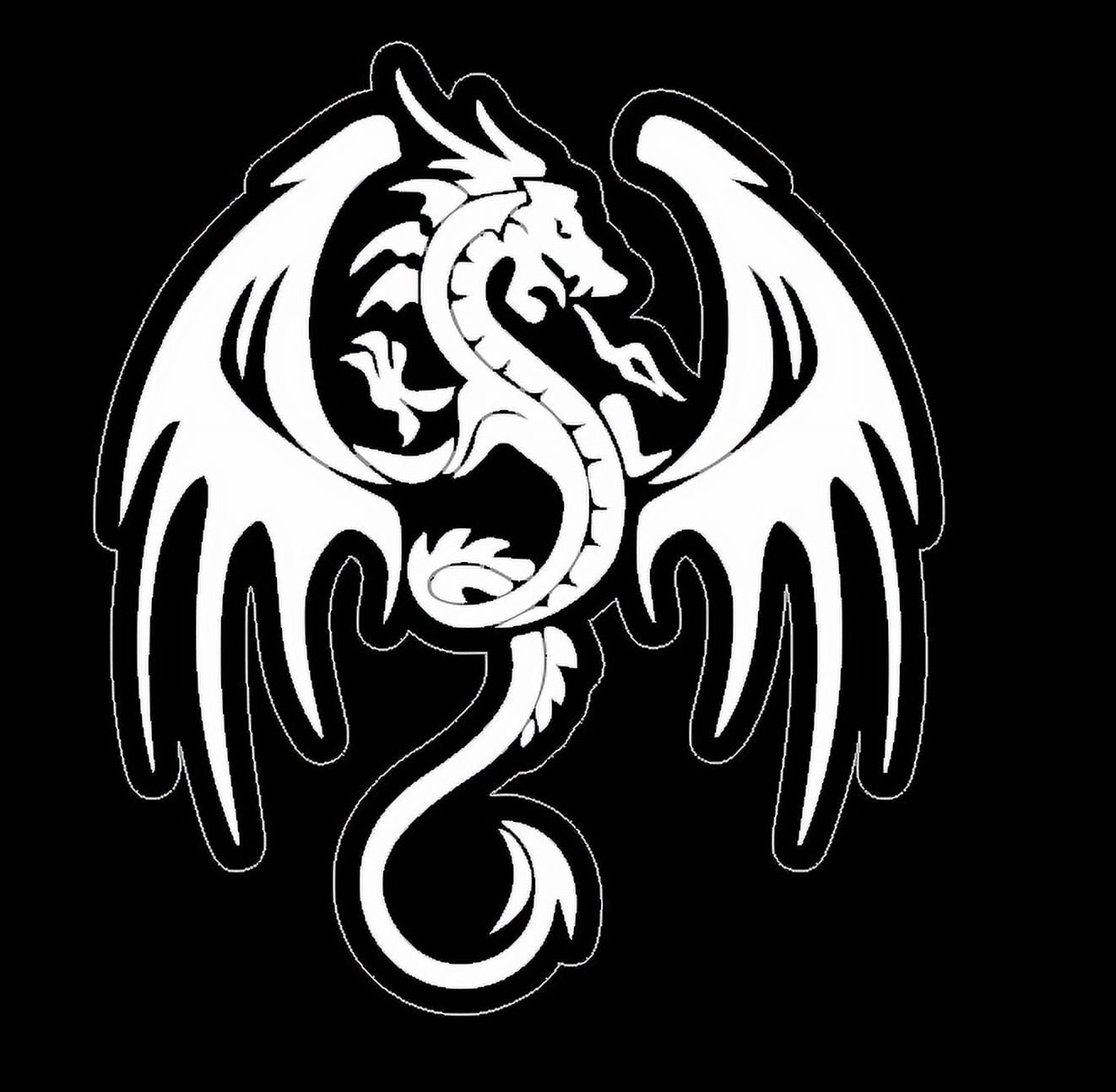 Mythic Fantasy Dragon Car Decal, Medieval Fairy World Sticker ...