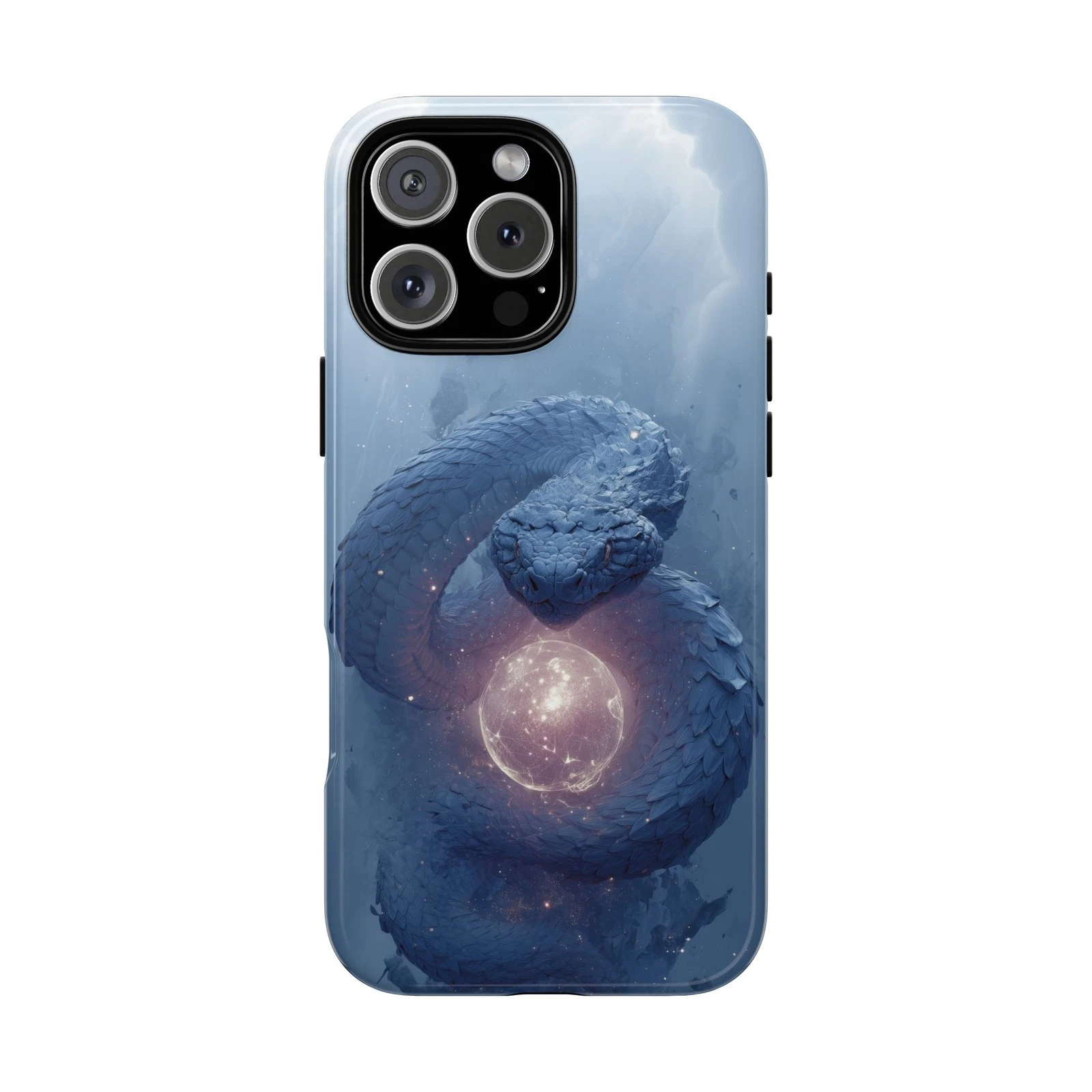 Mythic Serpent Snake Orb Fantasy Case for iPhone 17 11 12 13 14 15 16 ...